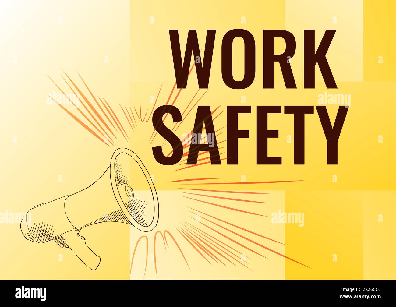 Hand writing sign Work Safety. Concept meaning preventive measures ...