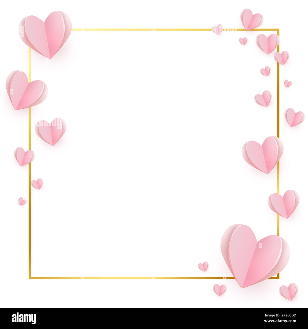 Card pink hearts in Cut Out Stock Images & Pictures - Alamy
