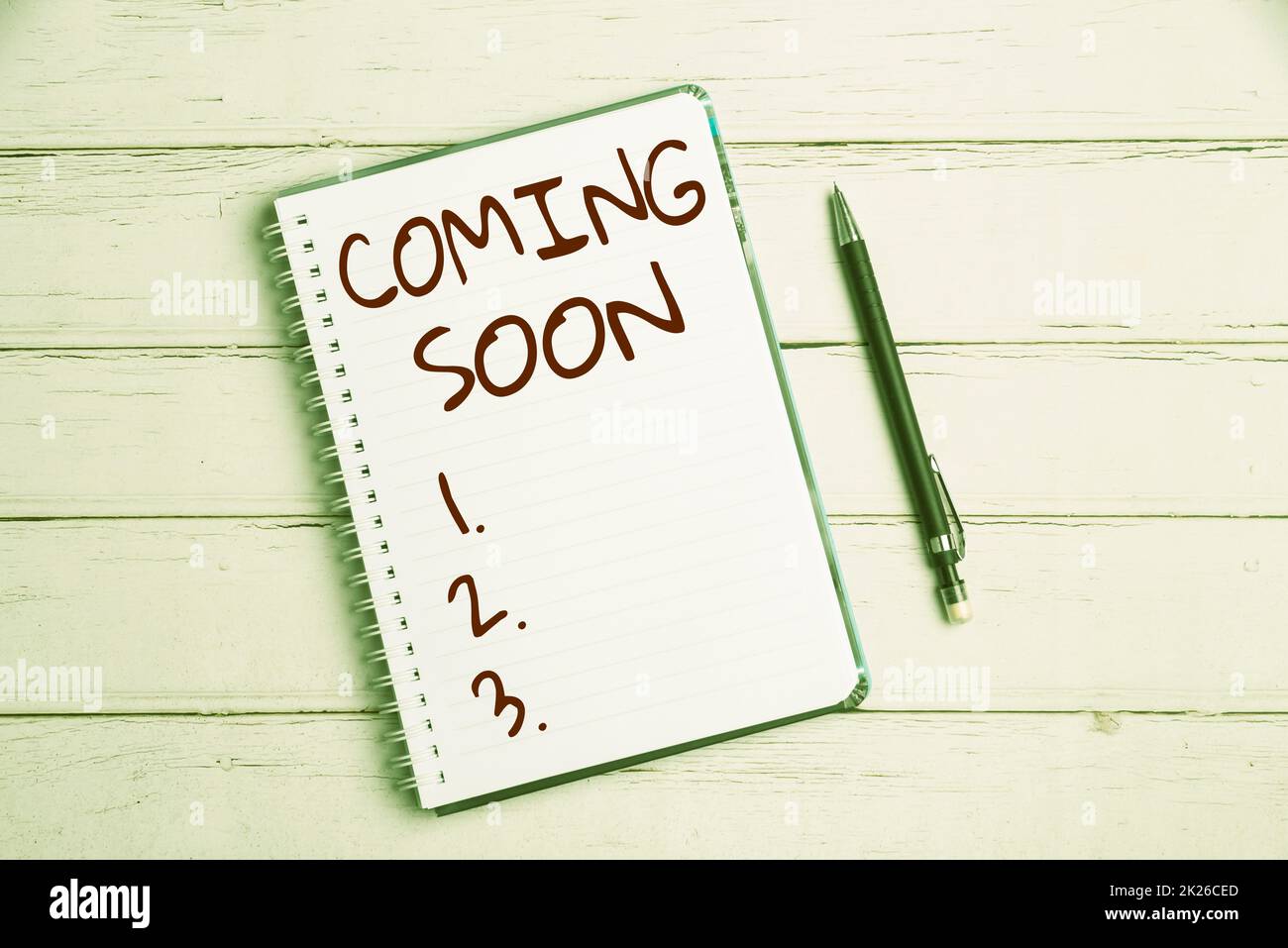 Sign displaying Coming Soon. Concept meaning an event that is bound to ...