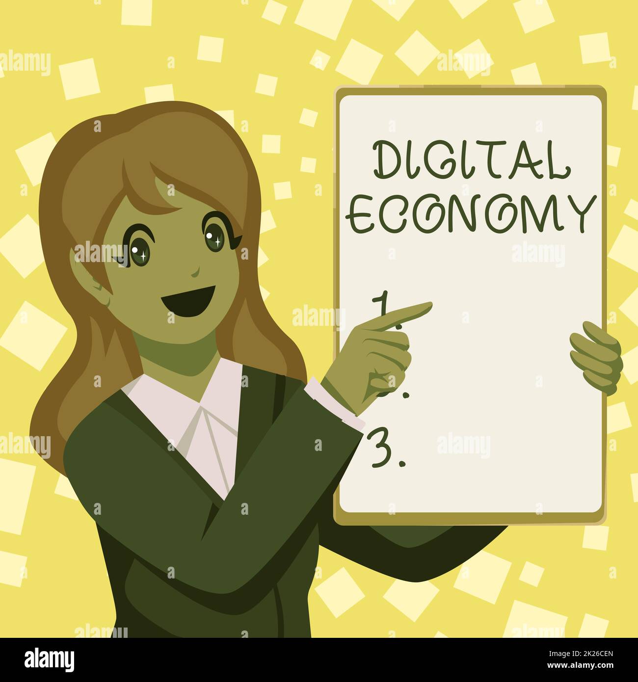 Conceptual display Digital Economy. Word Written on advancement of ...
