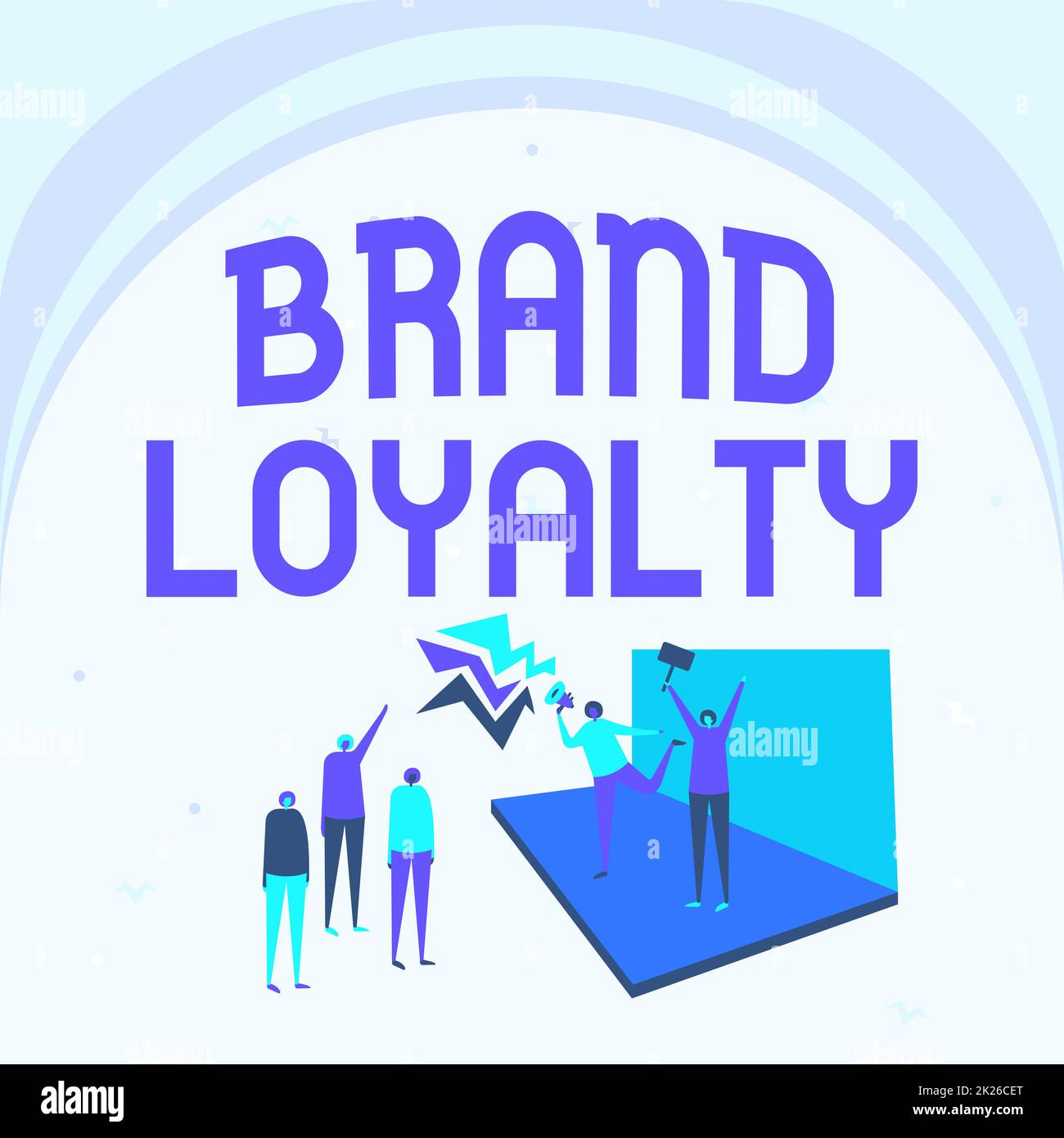 Sign displaying Brand Loyalty. Business showcase positive feelings to a ...