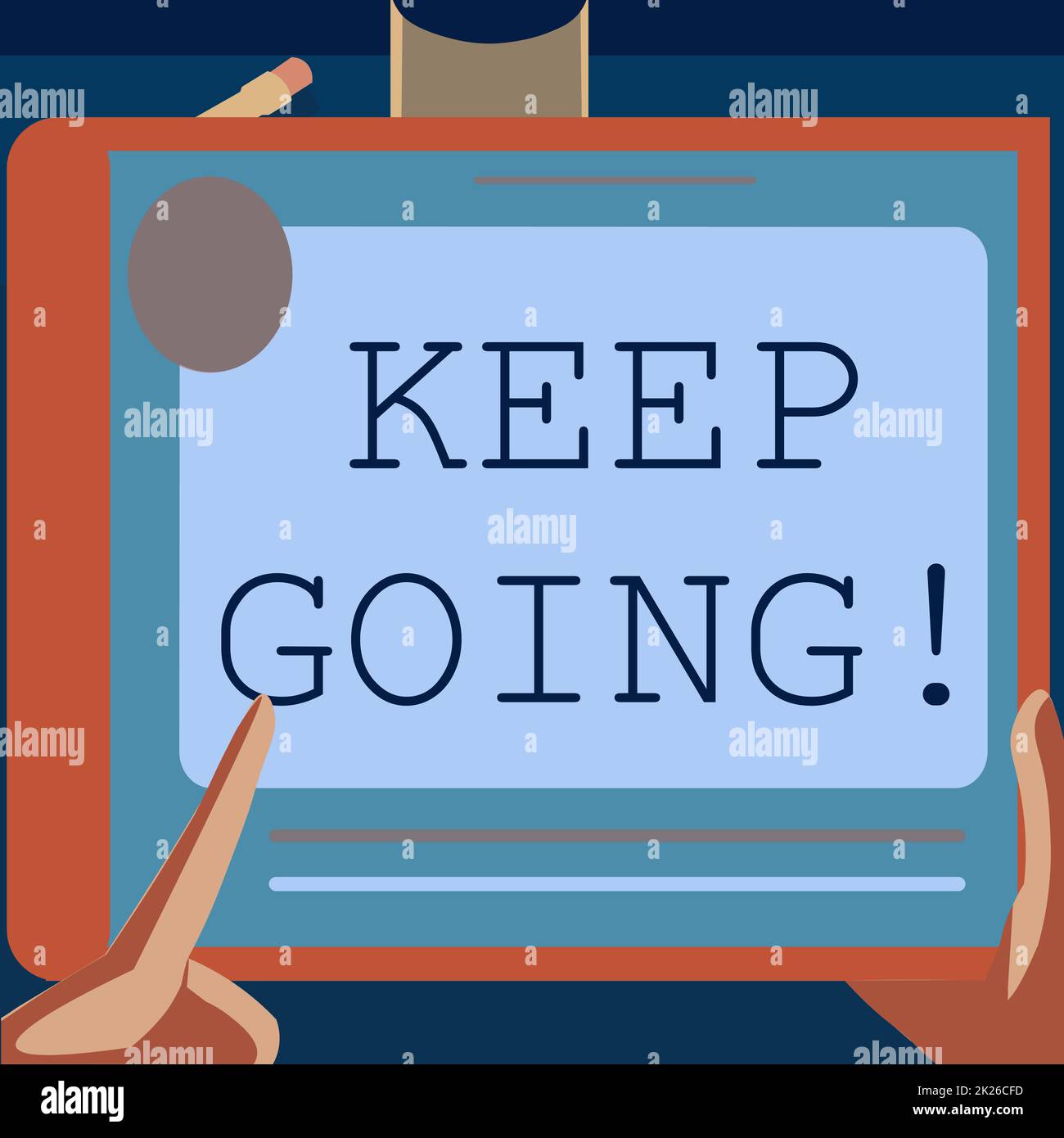 Handwriting text Keep Going. Word Written on to continue living ...