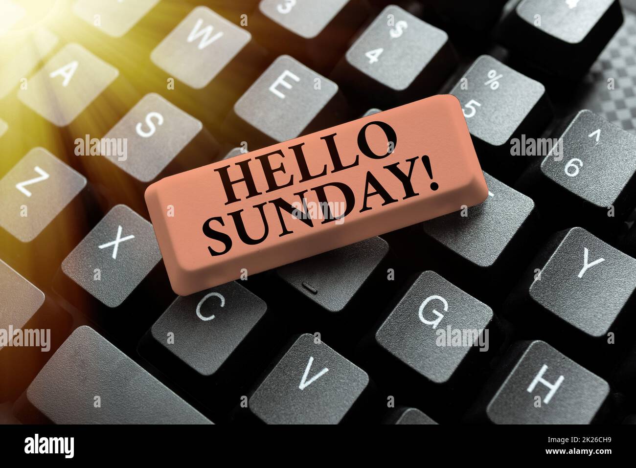 Conceptual display Hello Sunday. Business overview inspired positive ...