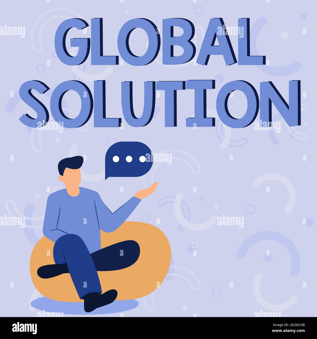 Writing displaying text Global Solution. Concept meaning prototypes ...