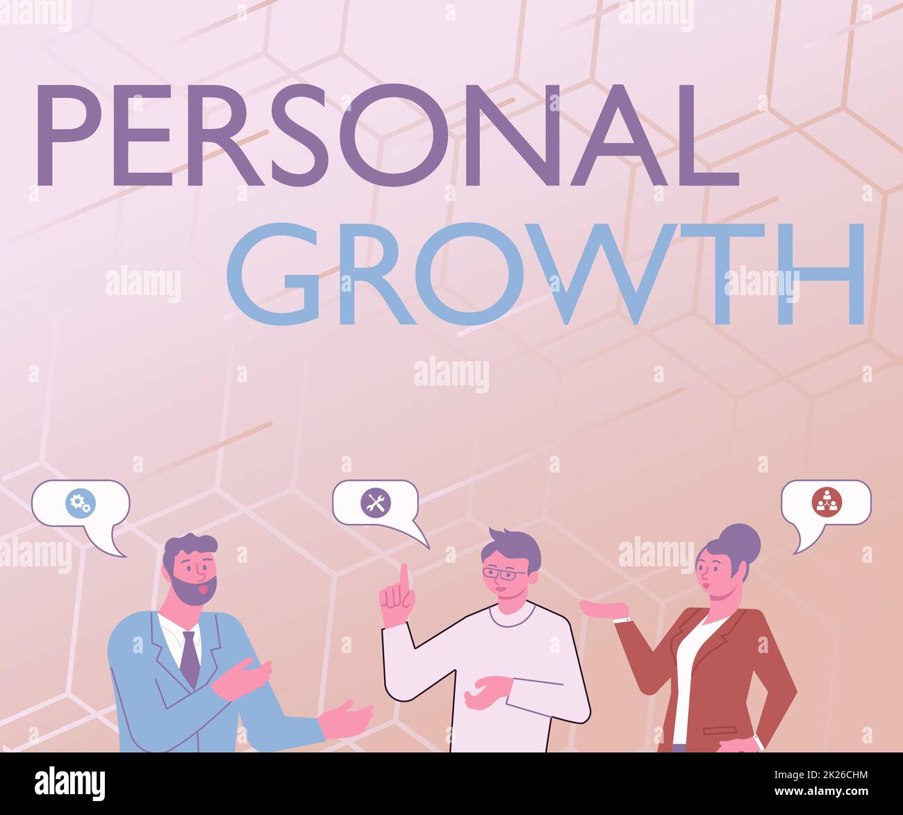 Hand writing sign Personal Growth. Conceptual photo a longterm process ...