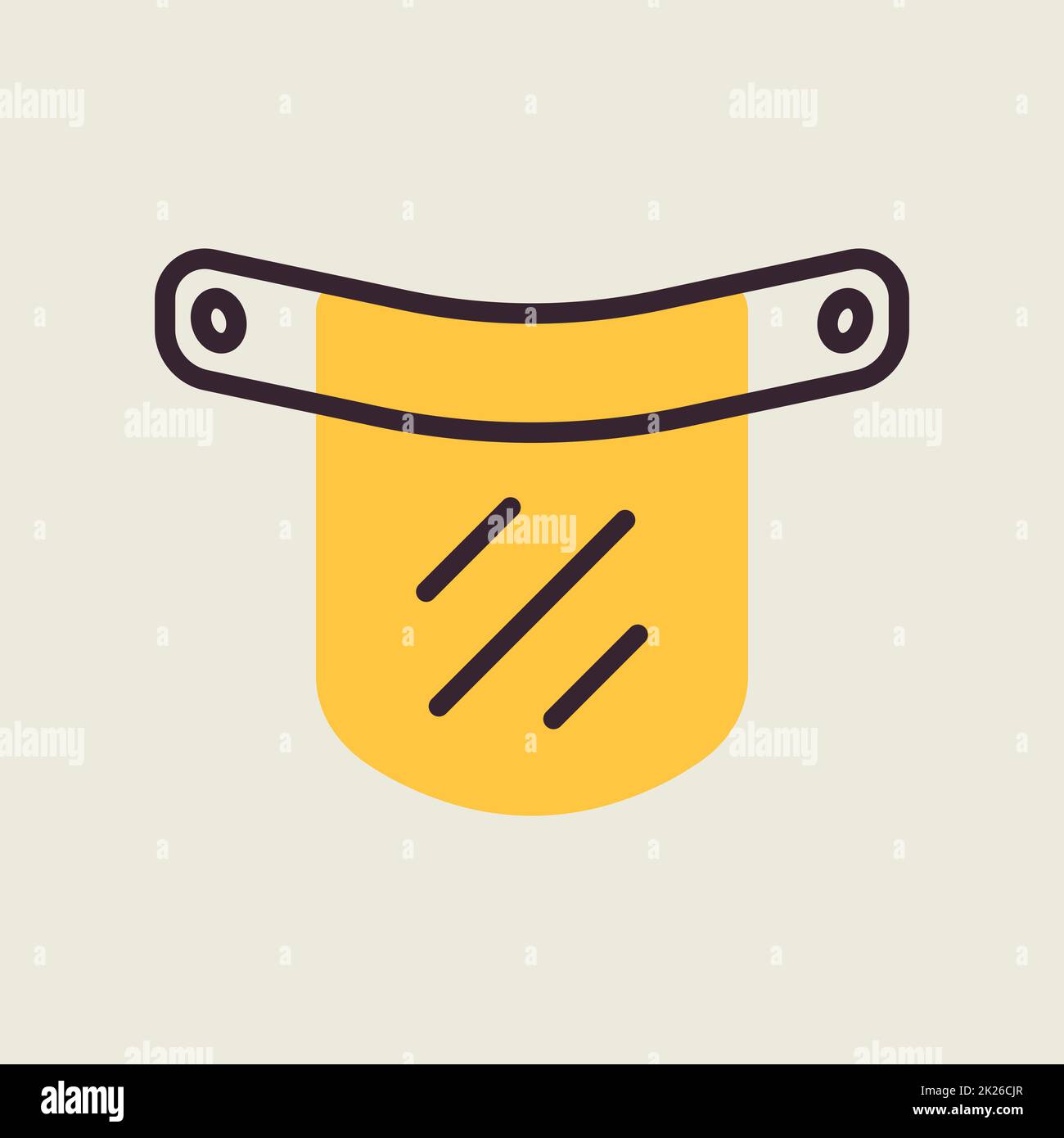 Plastic protective face shield vector icon Stock Photo - Alamy