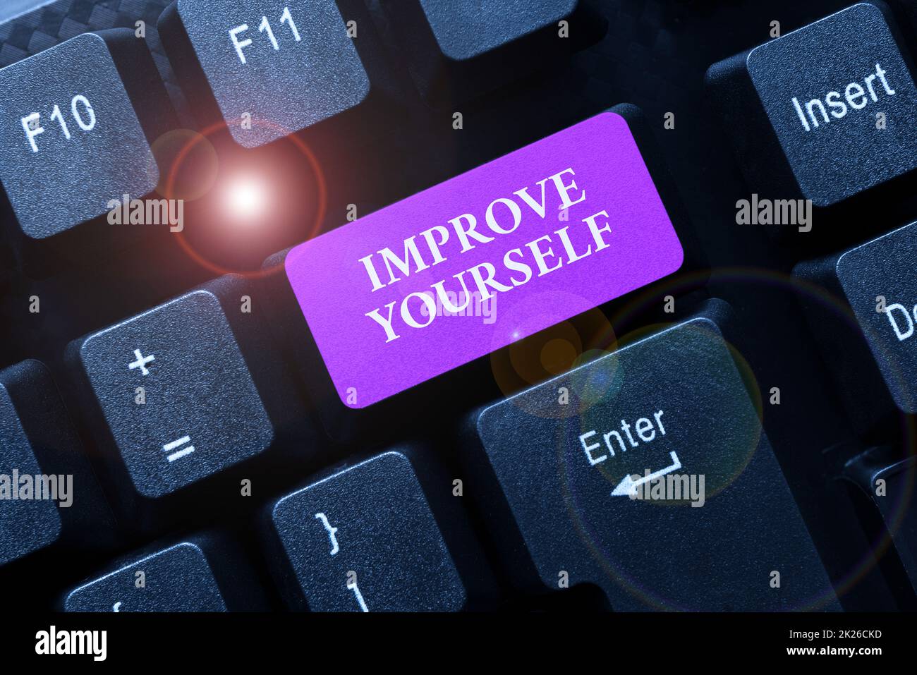 Conceptual caption Improve Yourself. Business idea to make your skills ...