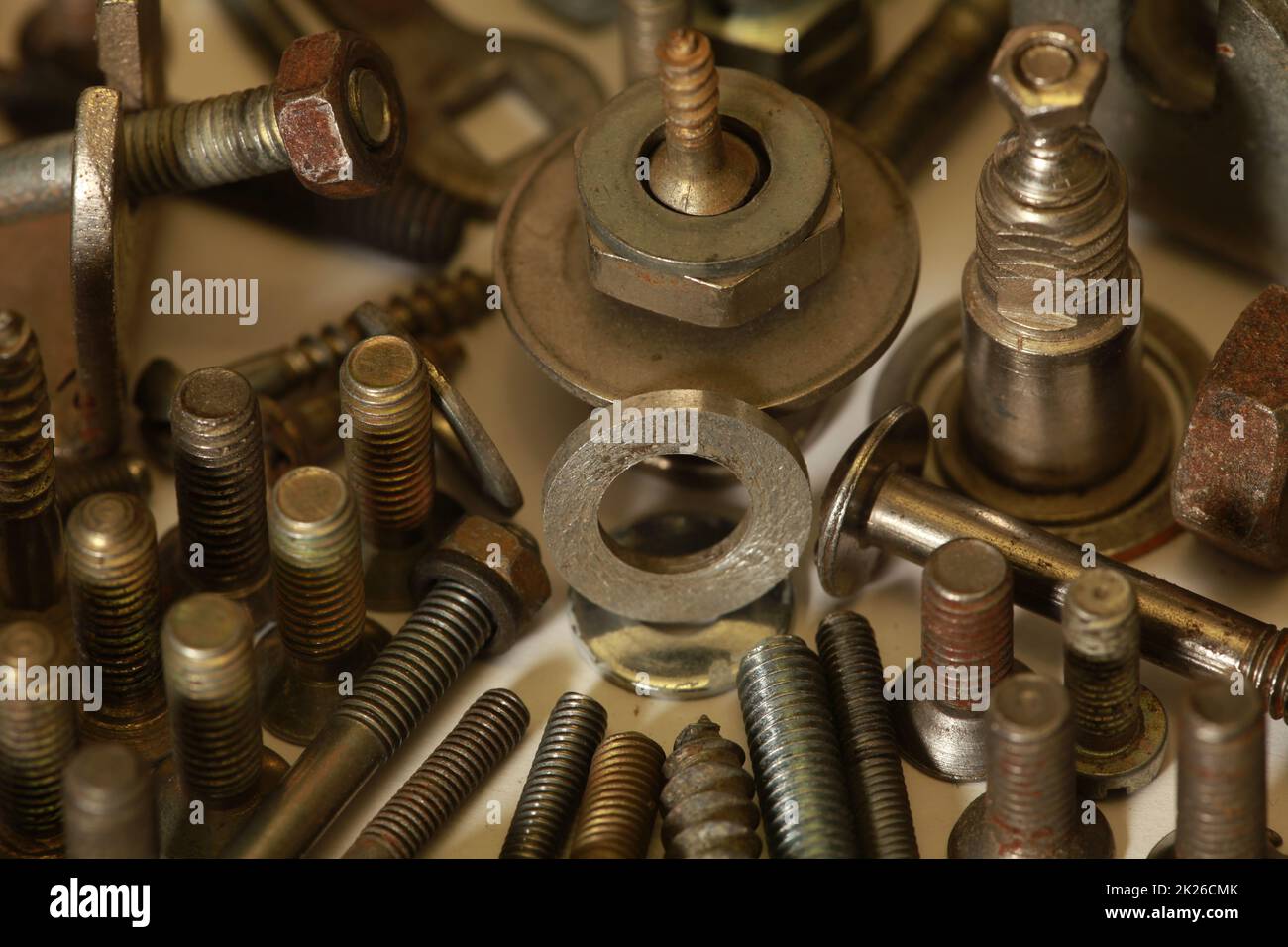 Pile metal nuts hi-res stock photography and images - Alamy