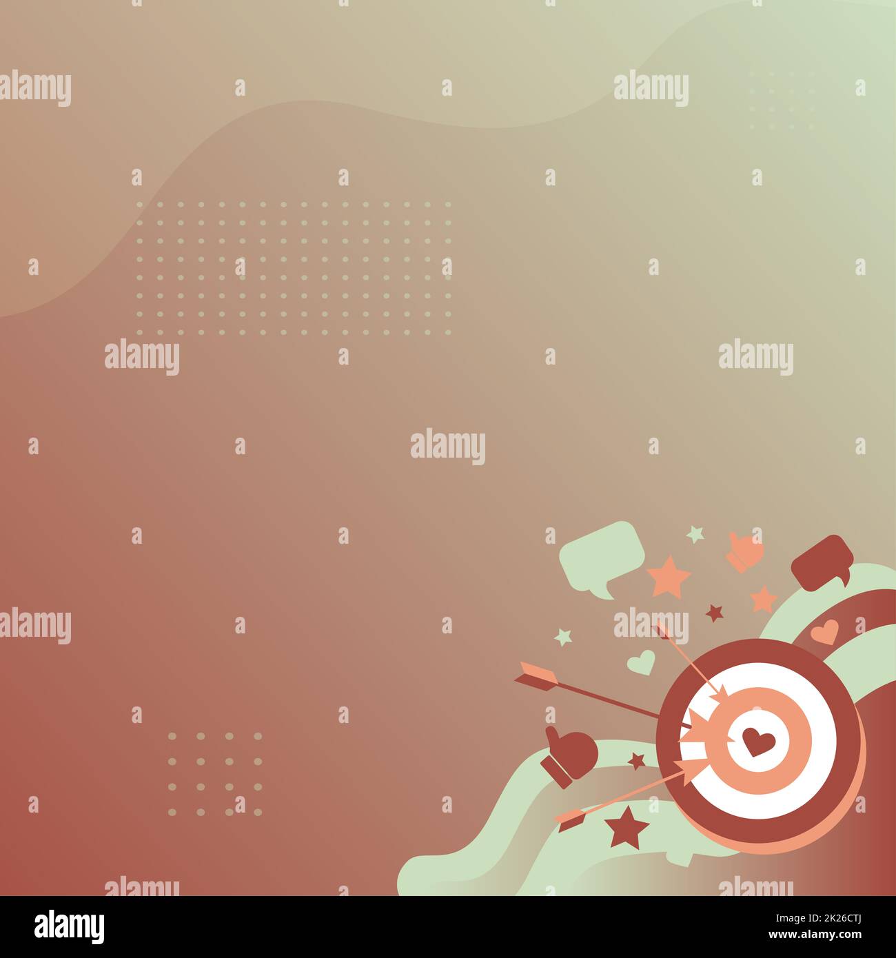 Presenting Message Hitting Target Concept, Abstract Announcing Goal ...