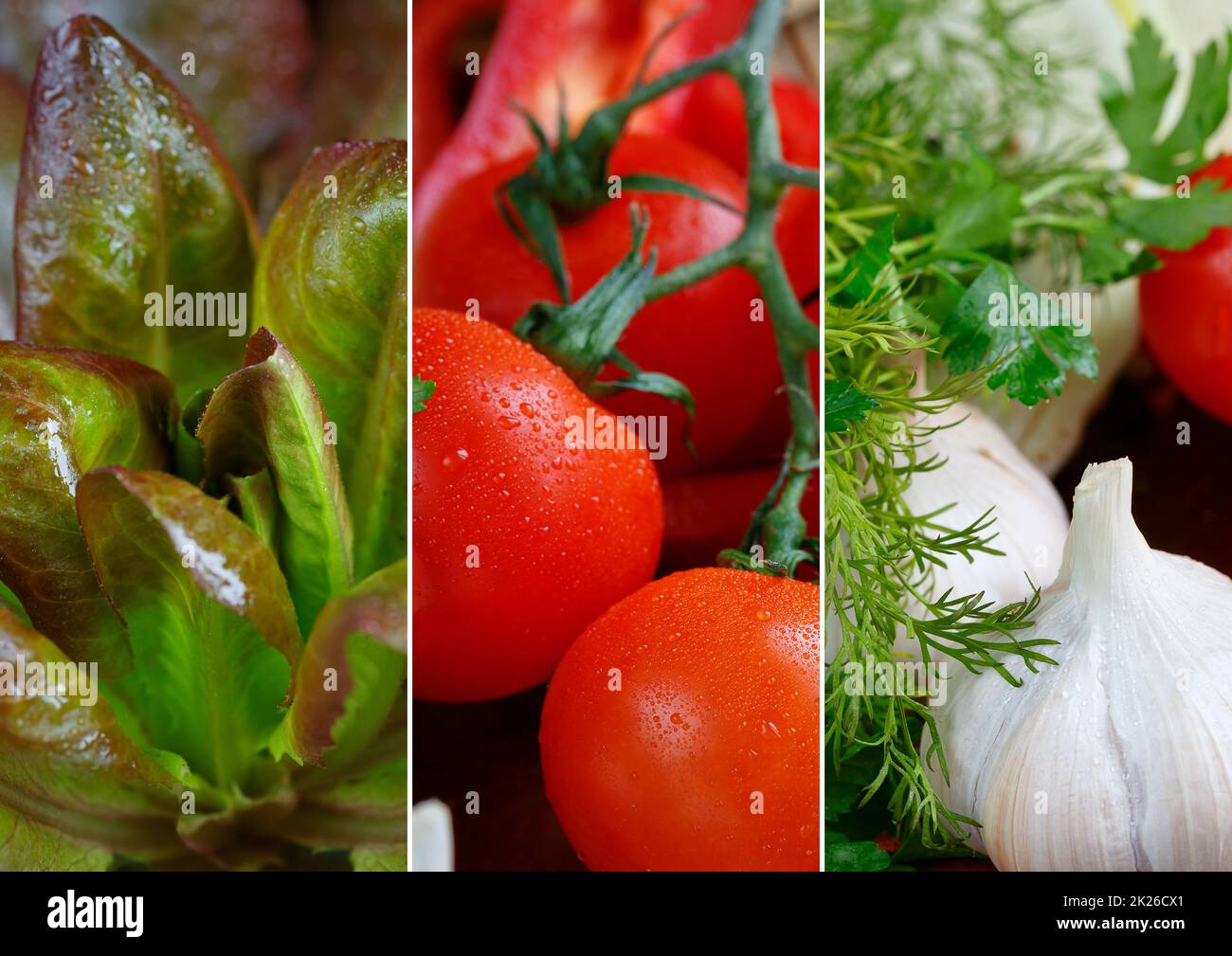 Collage of fresh, raw vegetables and herbs Stock Photo - Alamy