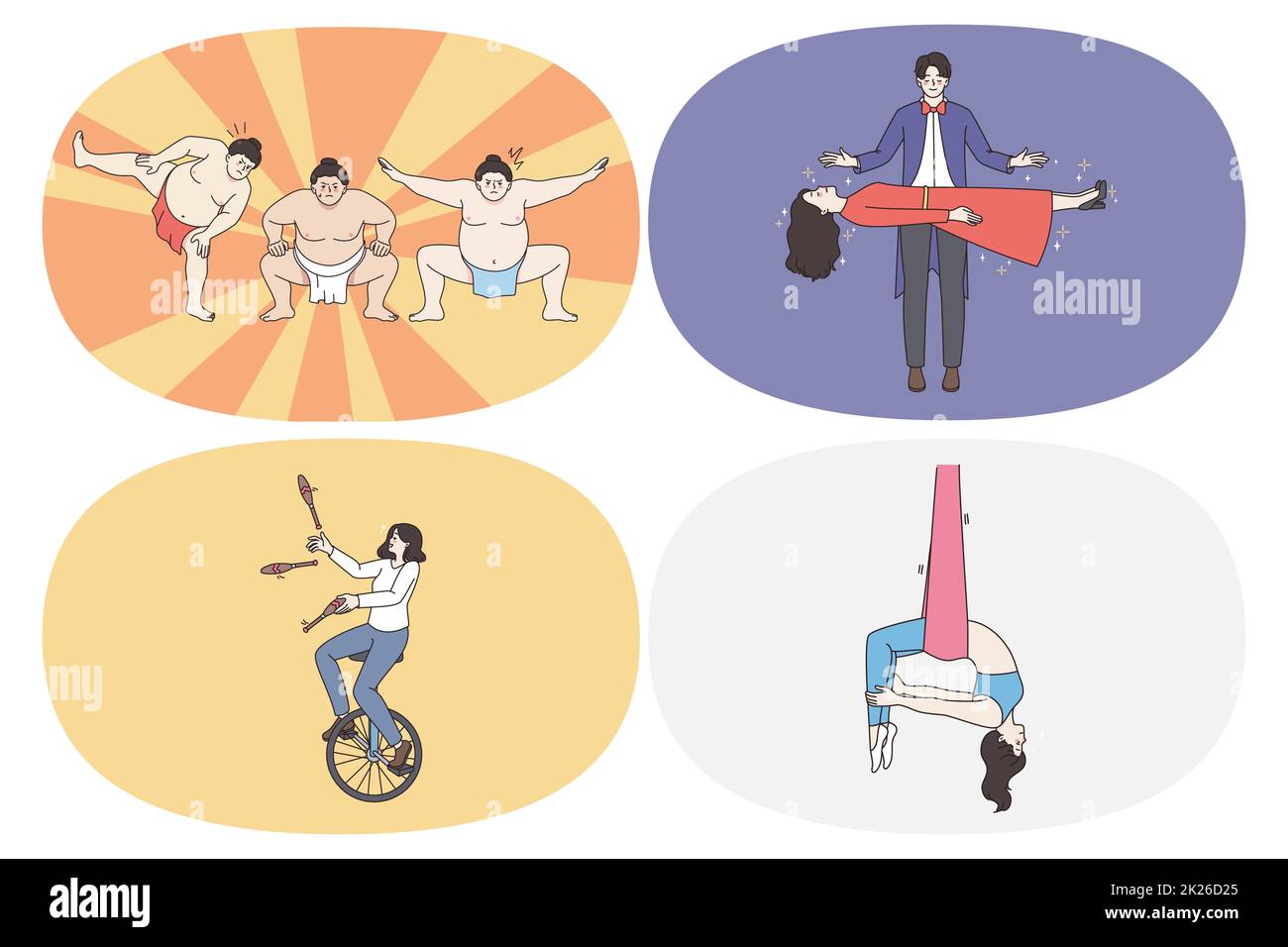 Entertainment show artists in circus concept Stock Photo - Alamy