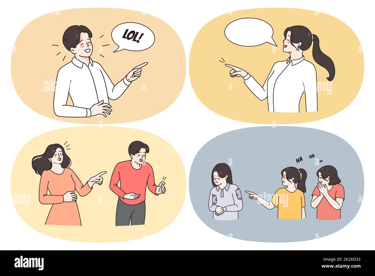 Group of people pointing laugh hi-res stock photography and images - Alamy