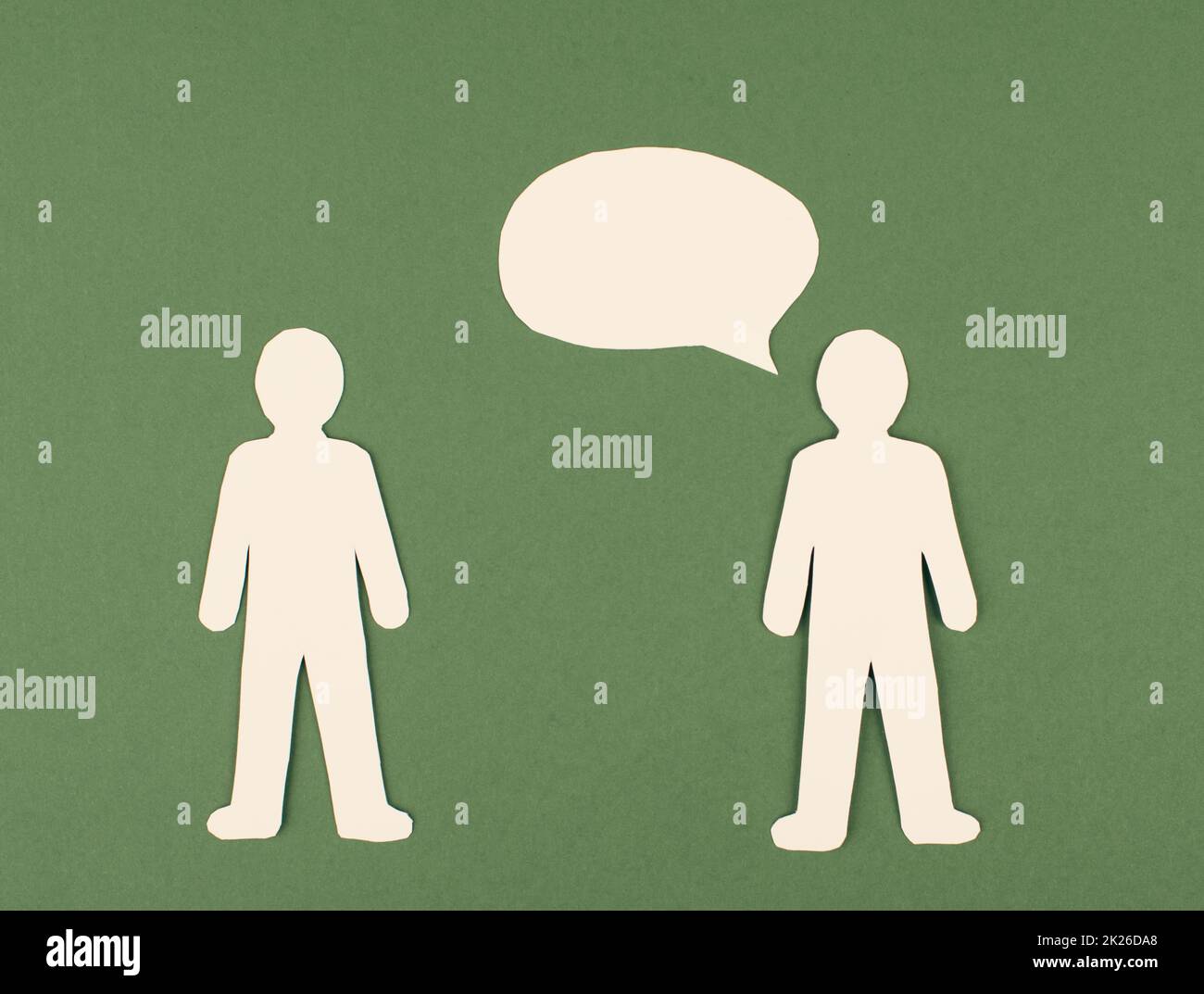 Group of people talking, speech bubble with copy space, communication ...