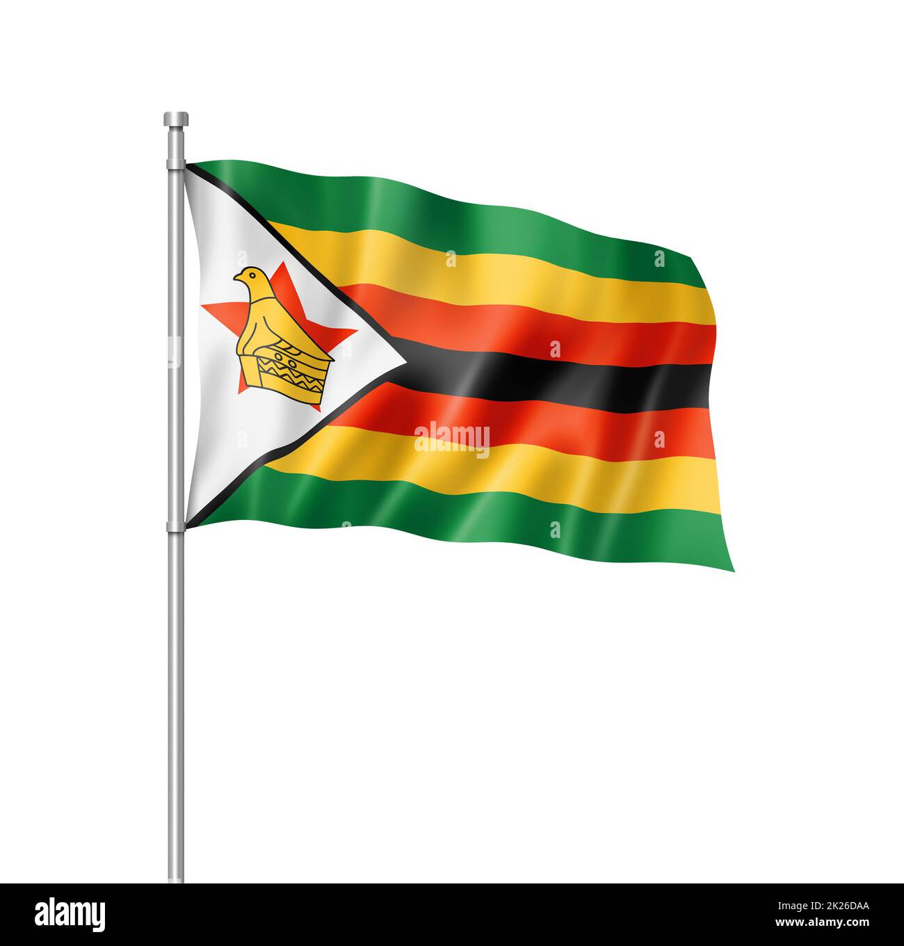Zimbabwe national flag full hi-res stock photography and images - Alamy