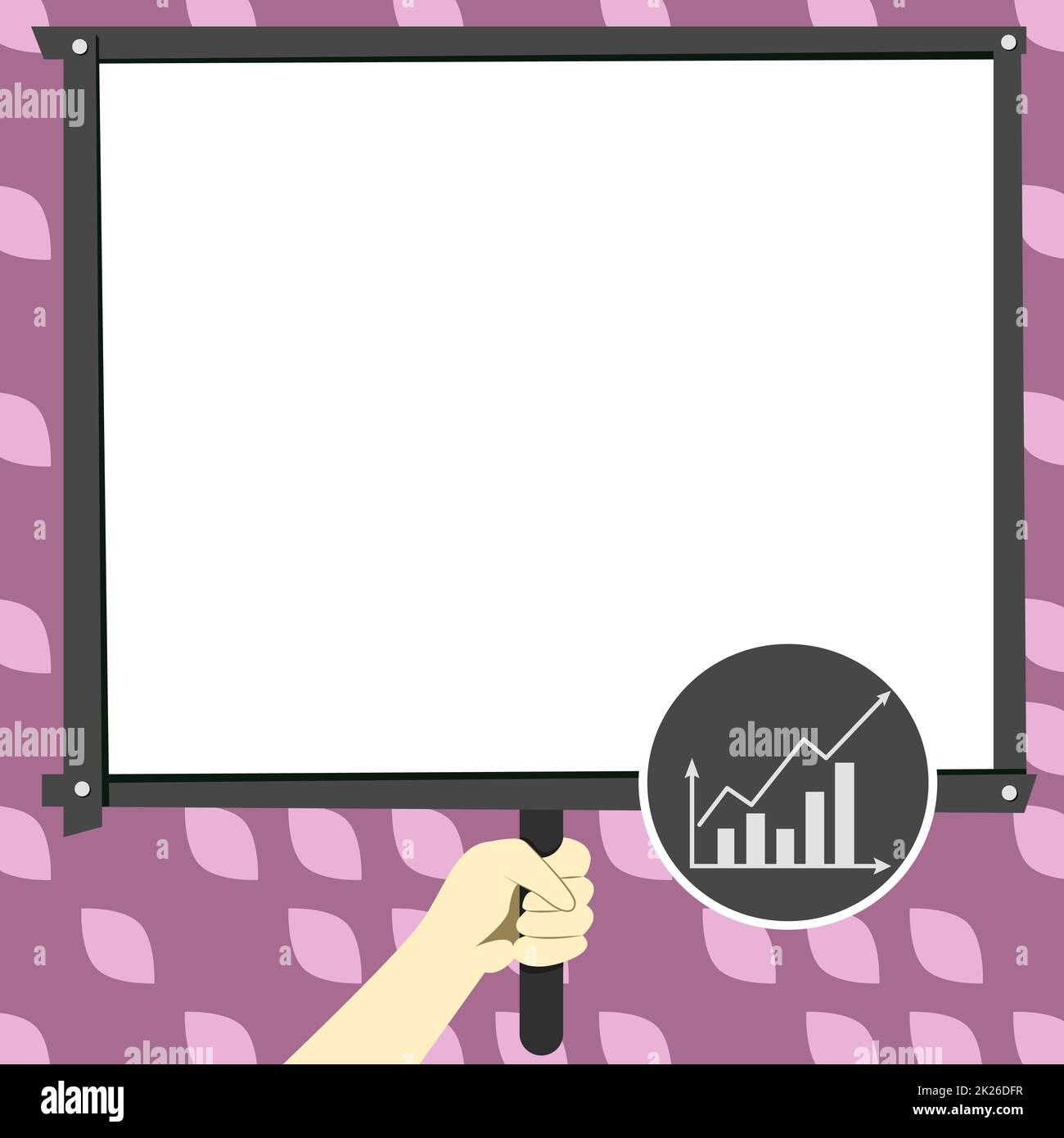 Hand Holding Panel Board Displaying Latest Successful Financial Growth ...
