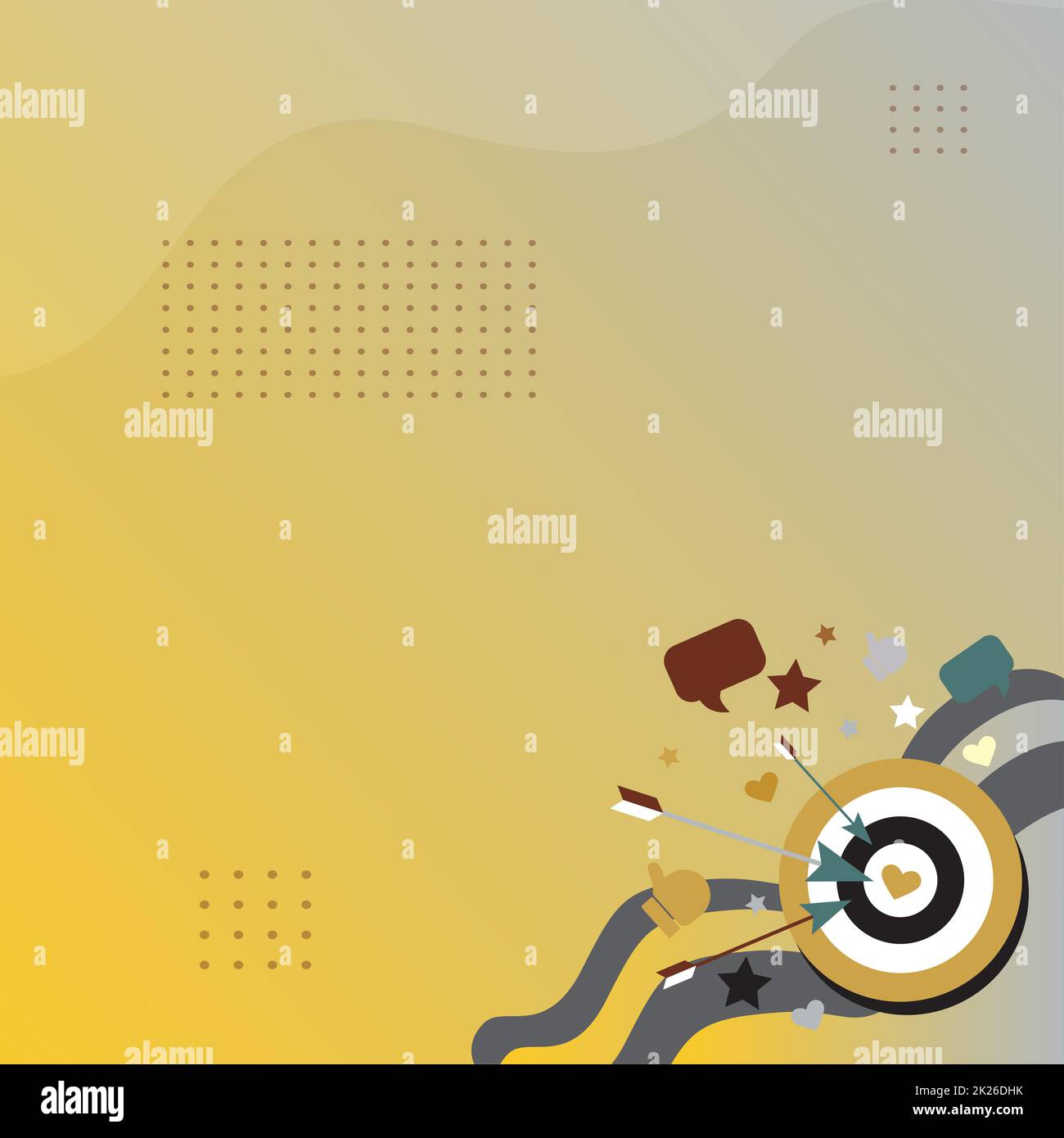 Presenting Message Hitting Target Concept, Abstract Announcing Goal ...