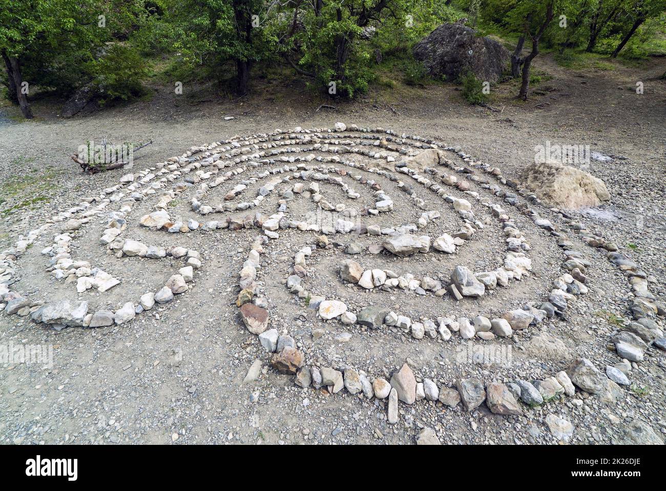 Spiral maze hi-res stock photography and images - Alamy
