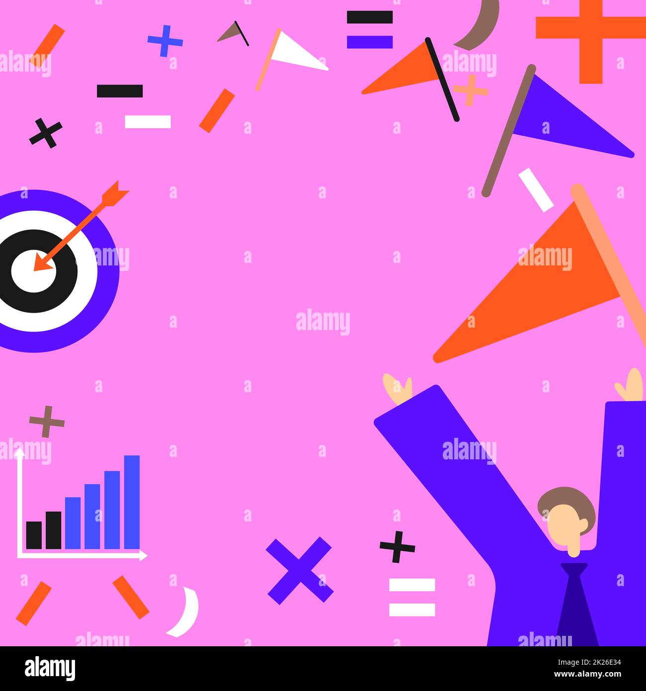 Gentleman In Suit Displaying Current Goal Achievements. Businessman ...