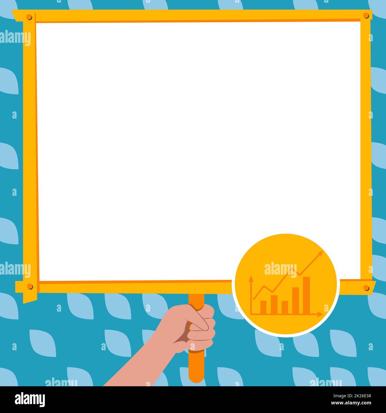 Hand Holding Panel Board Displaying Latest Successful Financial Growth ...