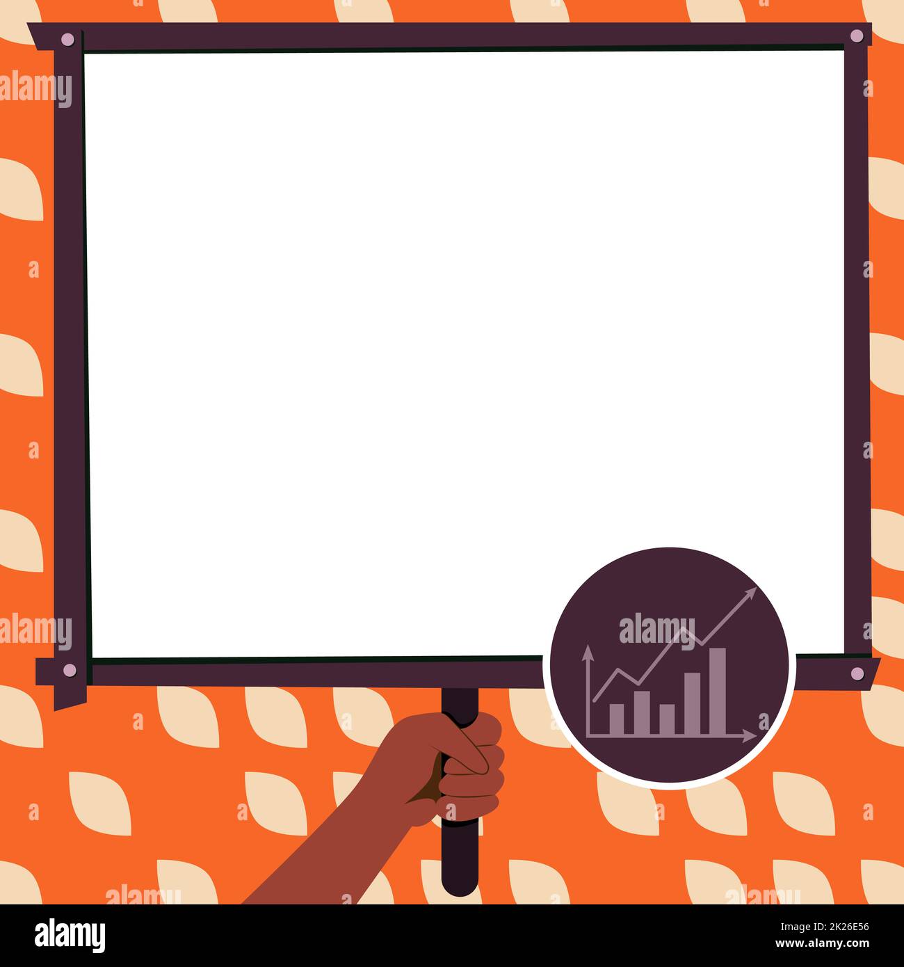 Hand Holding Panel Board Displaying Latest Successful Financial Growth ...