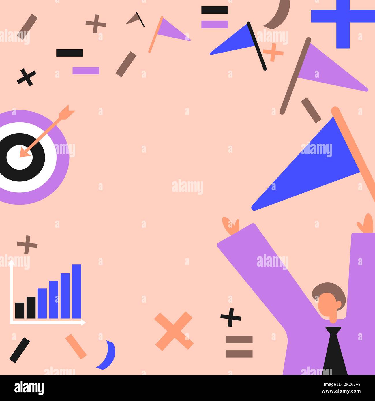 Gentleman In Suit Displaying Current Goal Achievements. Businessman ...