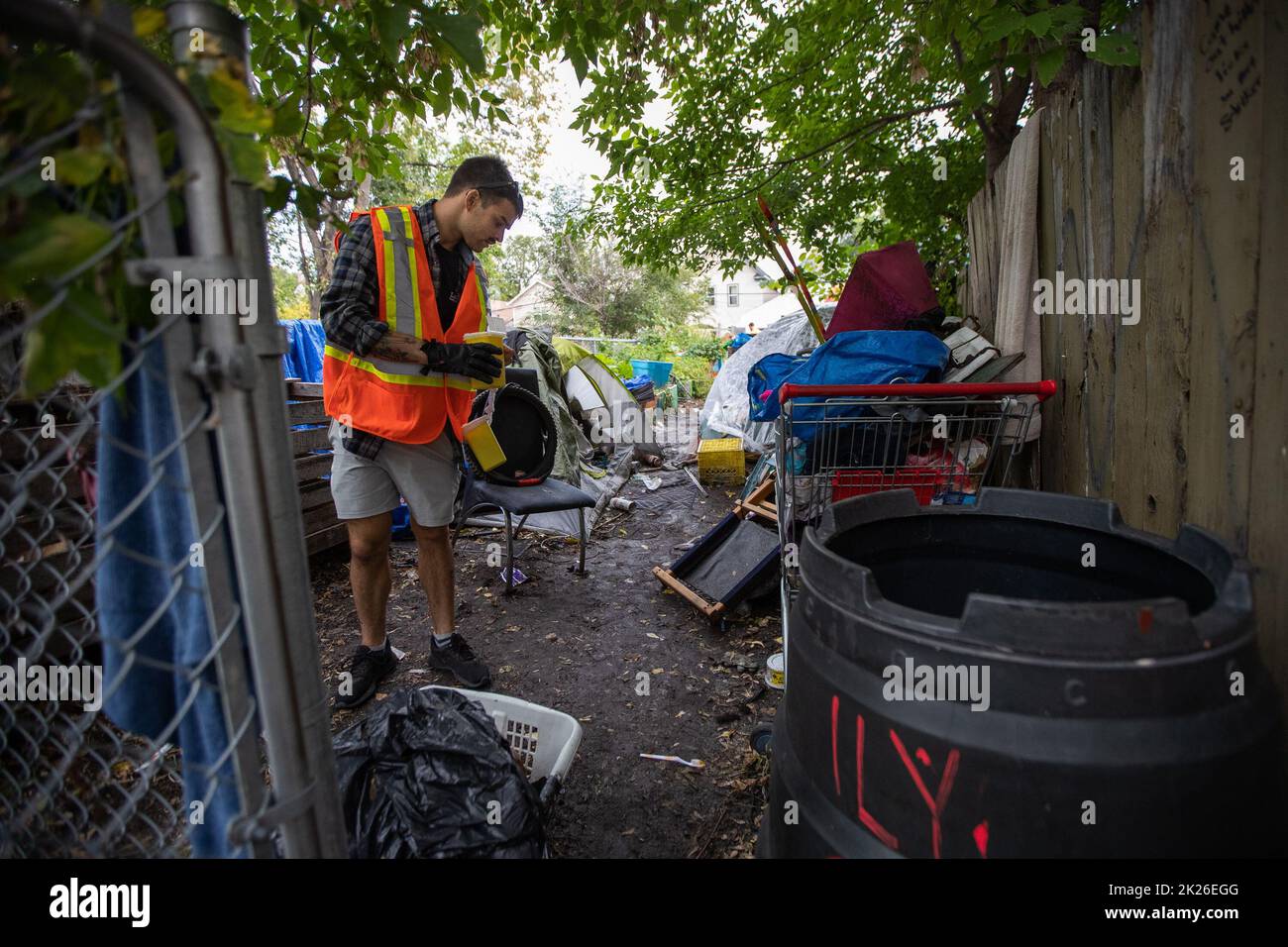 Matthew Gobert, of the West Broadway chapter of Bear Clan Patrol ...