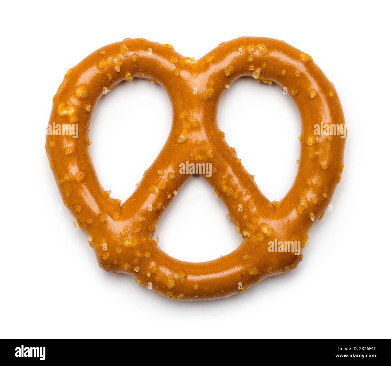Single Brown Pretzel Cut Out on White Stock Photo - Alamy