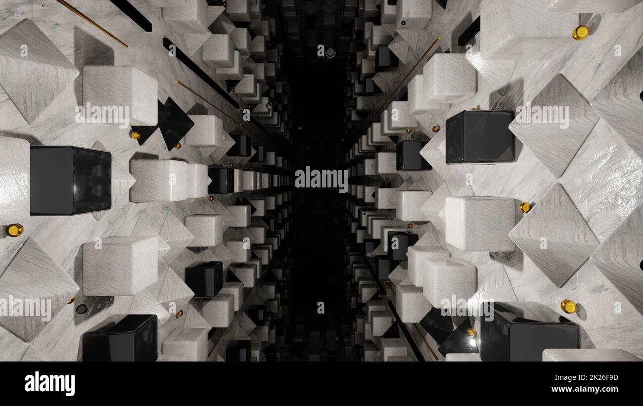 Abstract Difference Geometry With Patterns Style Stock Photo - Alamy