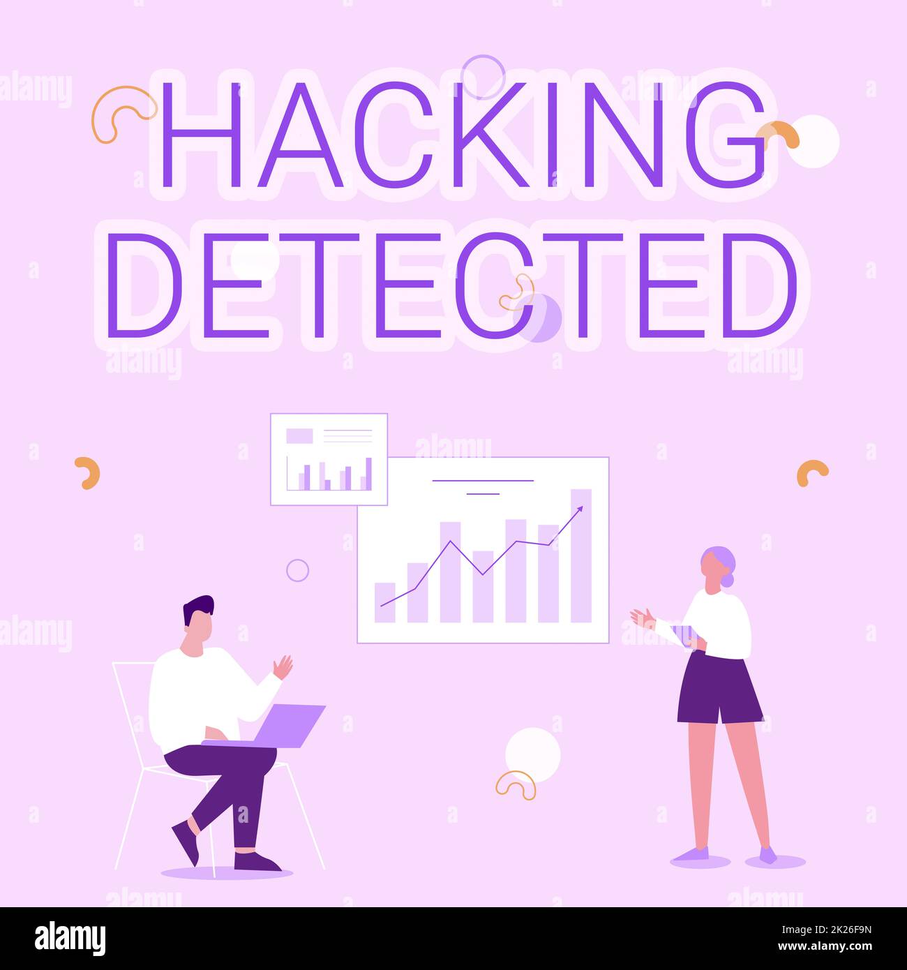 Hand writing sign Hacking Detected. Conceptual photo activities that ...