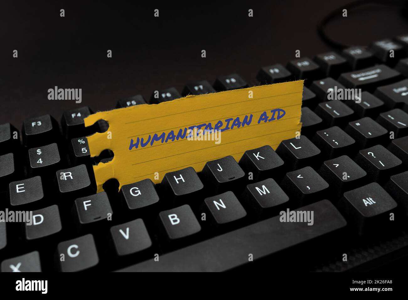 Hand writing sign Humanitarian Aid. Business concept immediate ...