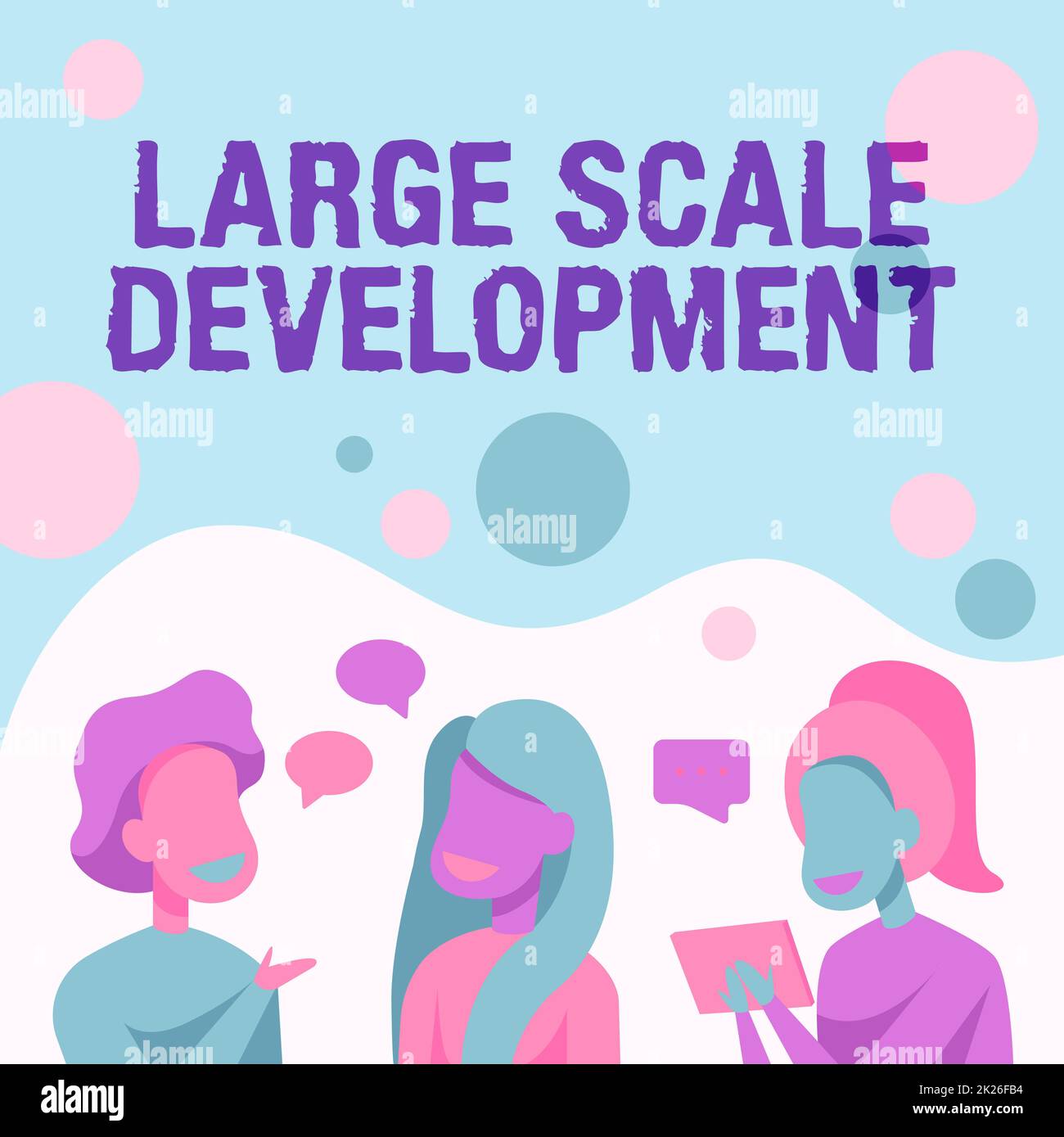 Sign displaying Large Scale Development. Conceptual photo very wide and ...