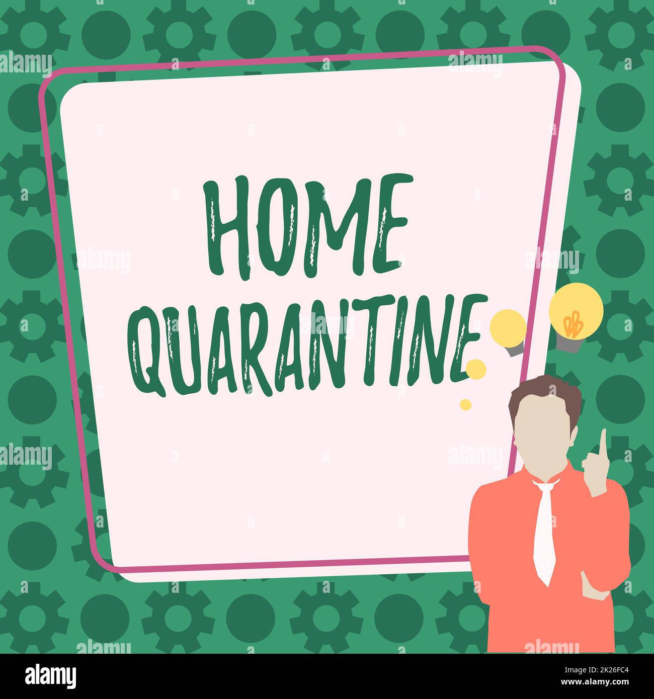 Hand writing sign Home Quarantine. Business idea Encountered a possible ...