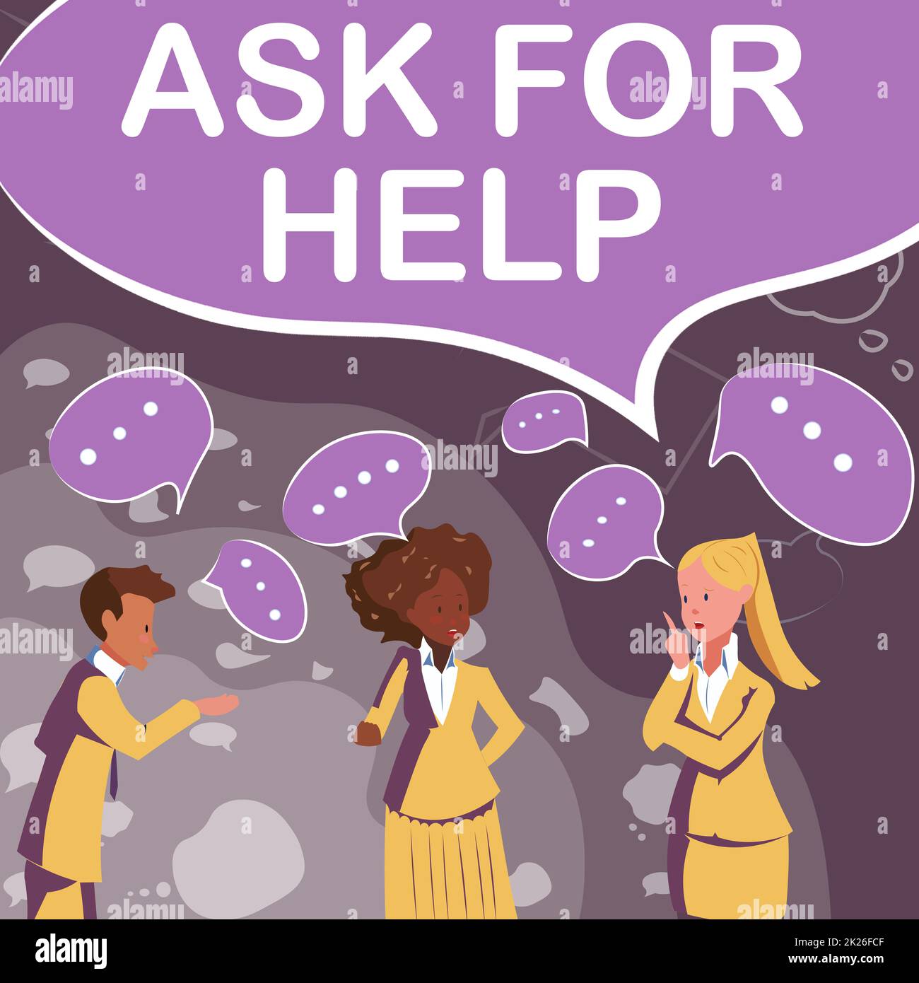Sign displaying Ask For Help. Business showcase put a question or seek ...