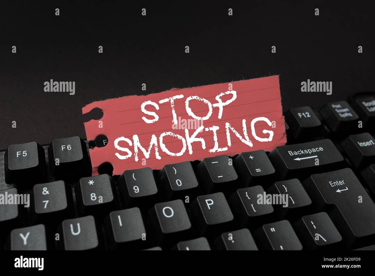 Handwriting text Stop Smoking. Business concept the process of ...