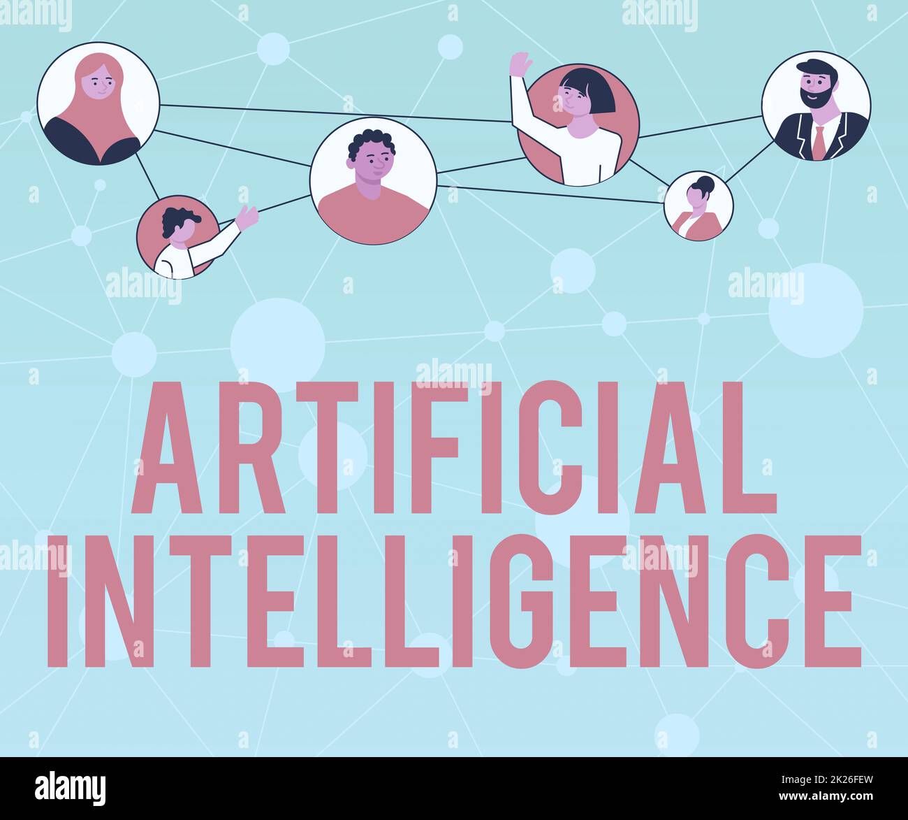 Text caption presenting Artificial Intelligence. Business showcase ...