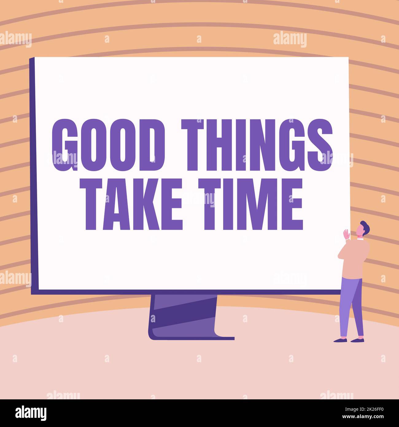 Inspiration showing sign Good Things Take Time. Business overview Be ...