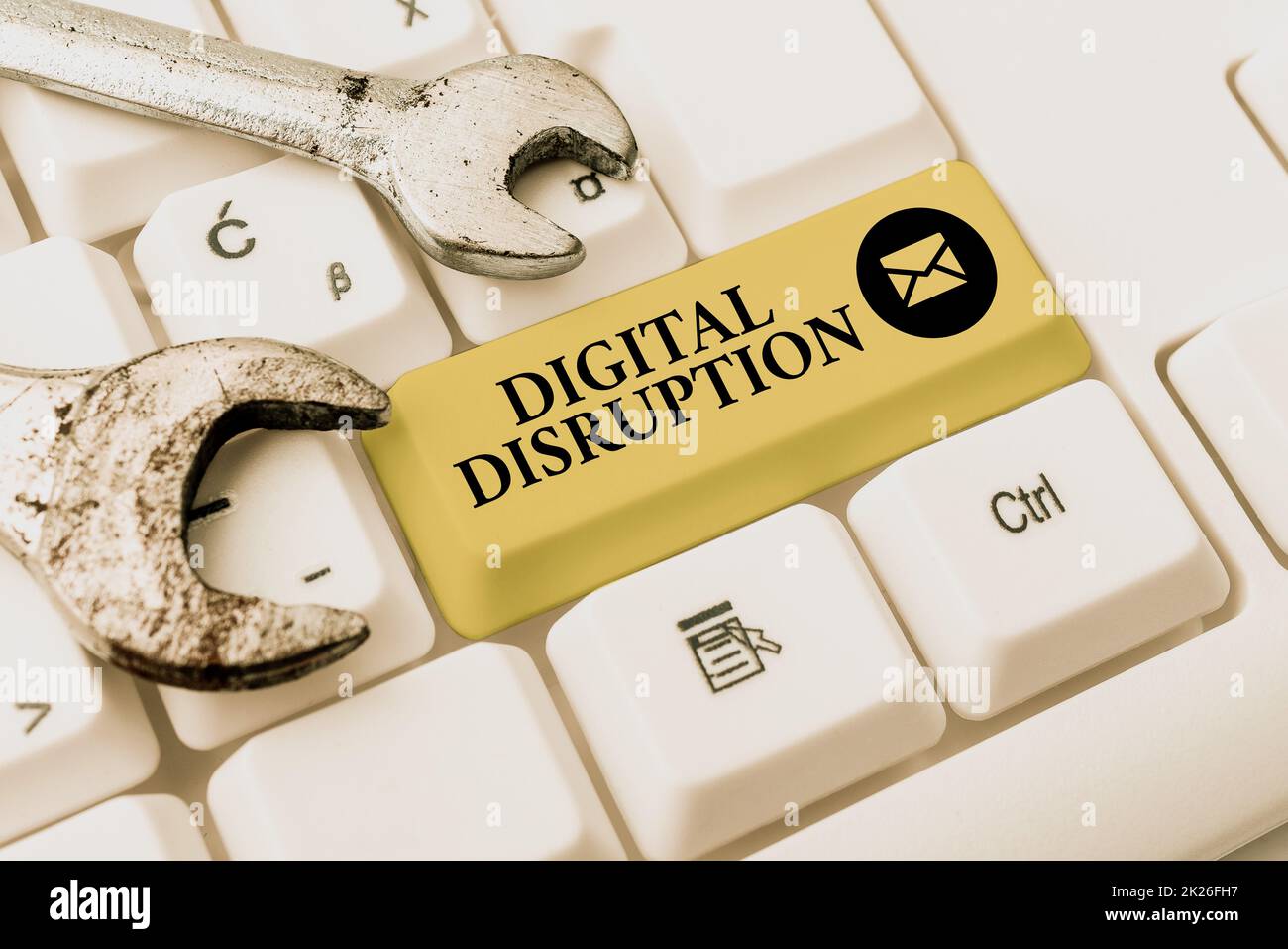 Sign displaying Digital Disruption. Business idea occur when ...