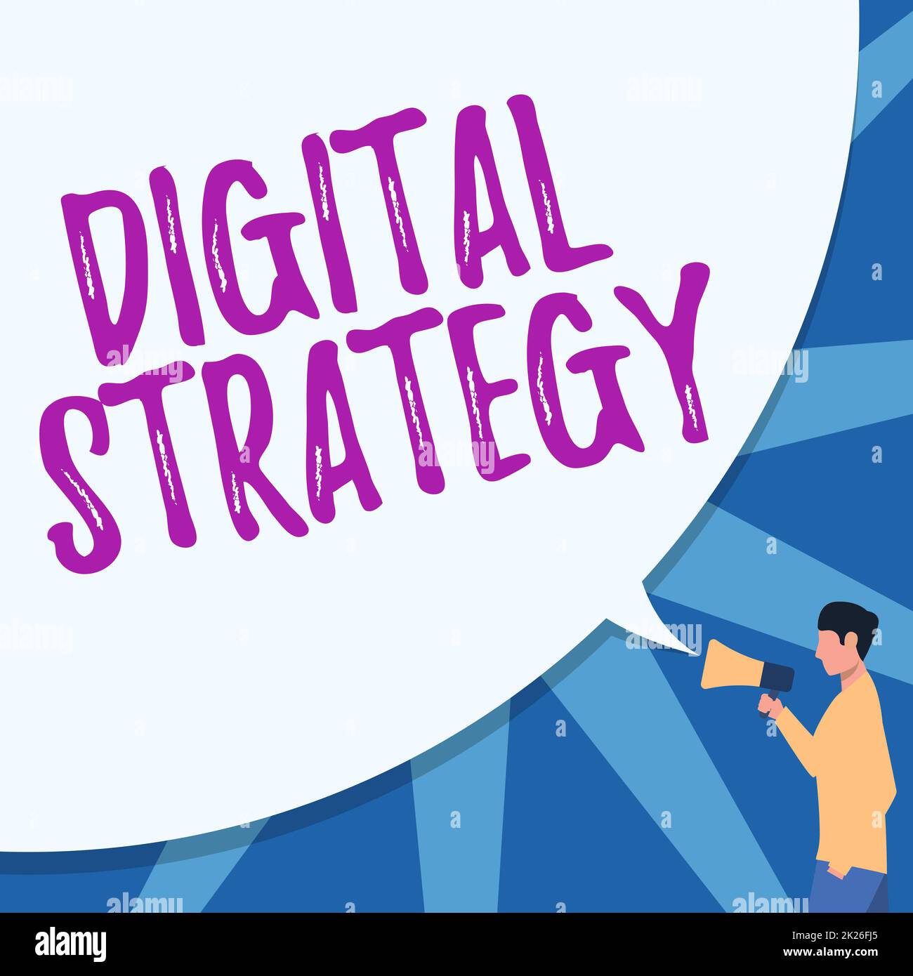 Conceptual caption Digital Strategy. Conceptual photo focuses on using ...