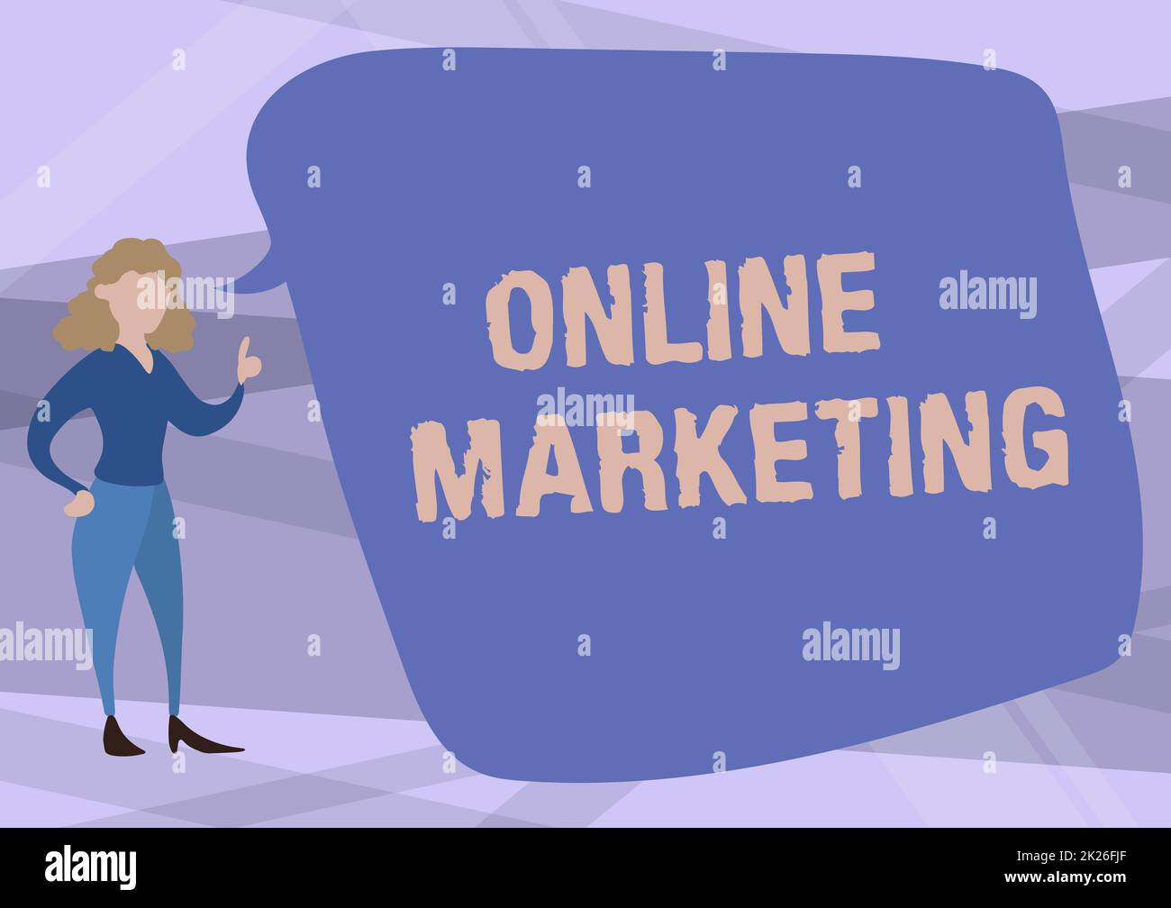 Handwriting text Online Marketing. Internet Concept practice of ...