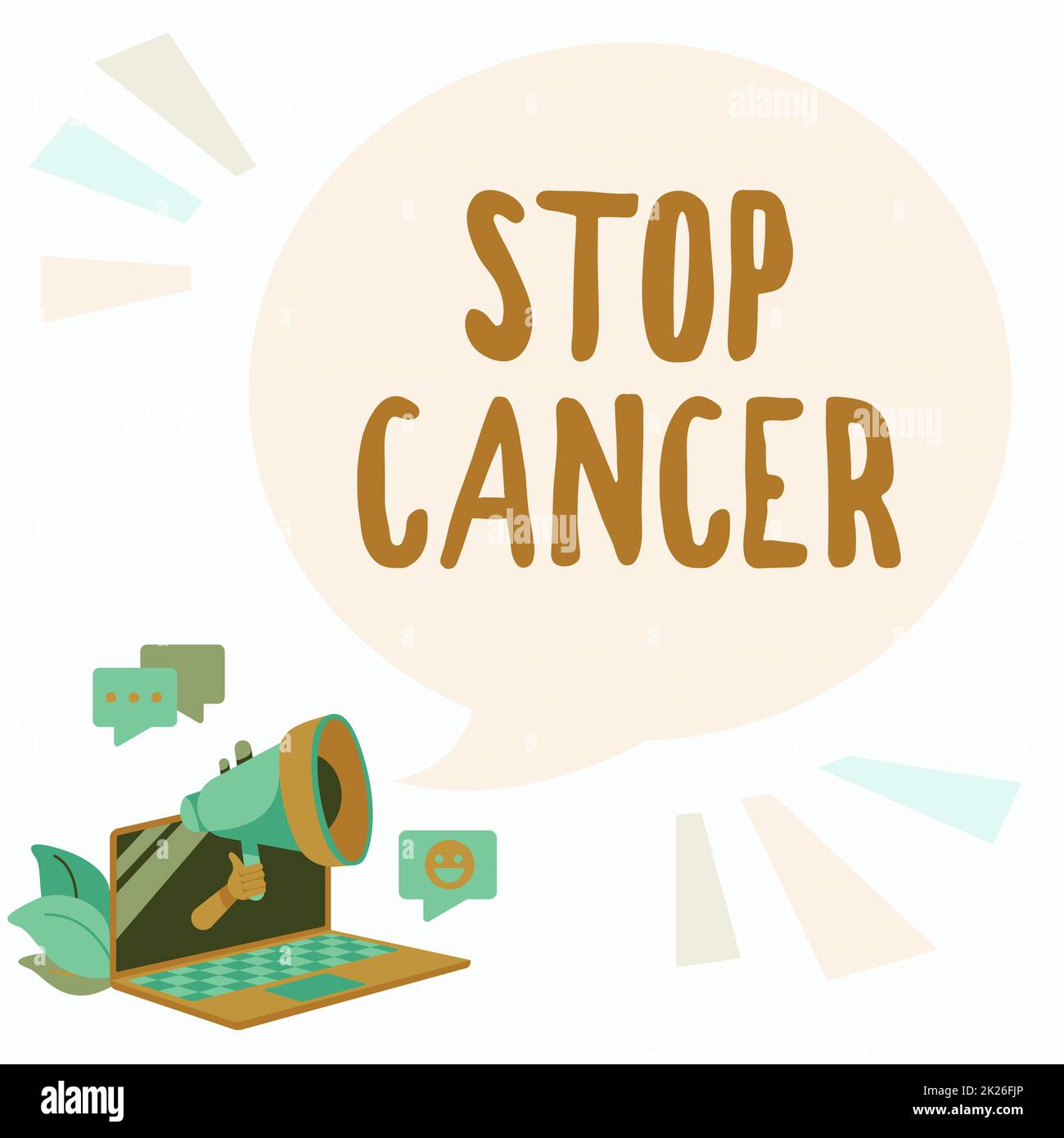 Text caption presenting Stop Cancer. Business approach prevent the ...