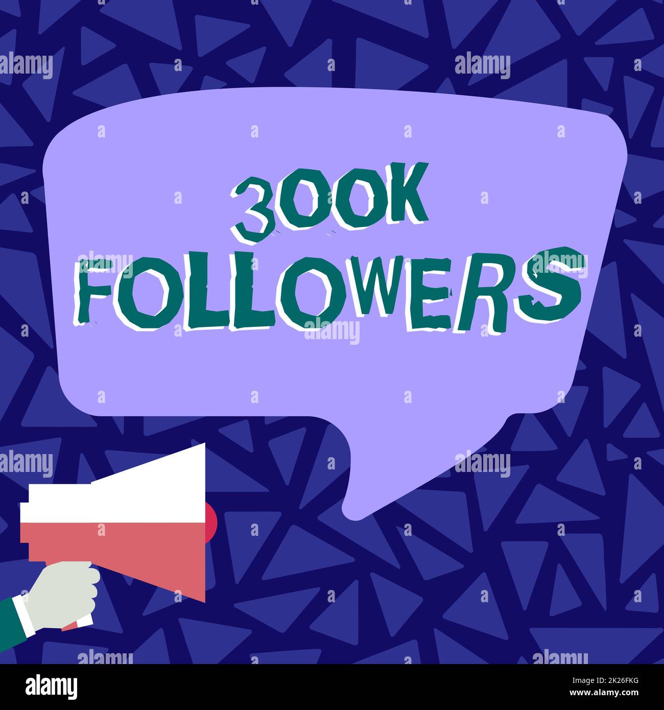 Inspiration showing sign 300K Followers. Business overview number of ...