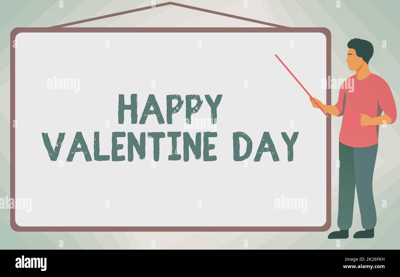 Text showing inspiration Happy Valentine Day. Business idea a special ...