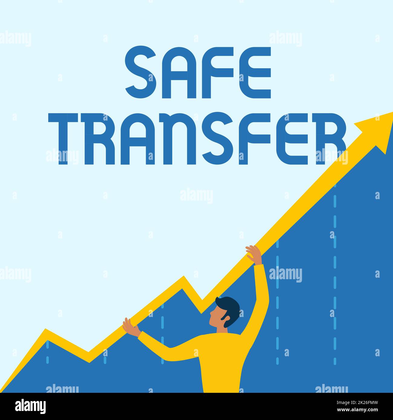 Conceptual caption Safe Transfer. Conceptual photo transmitting the ...