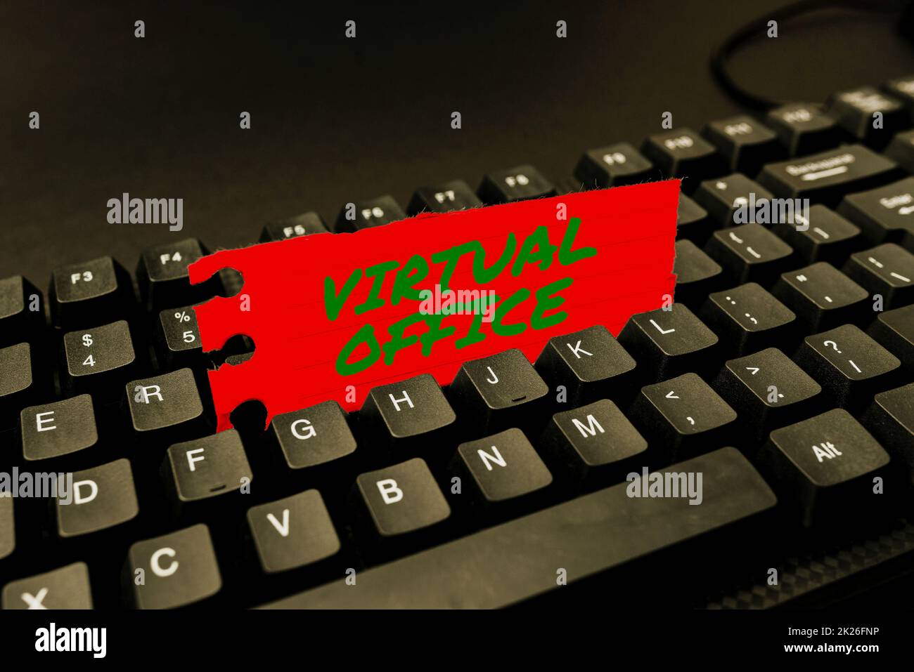 Writing displaying text Virtual Office. Word for operational domain of ...