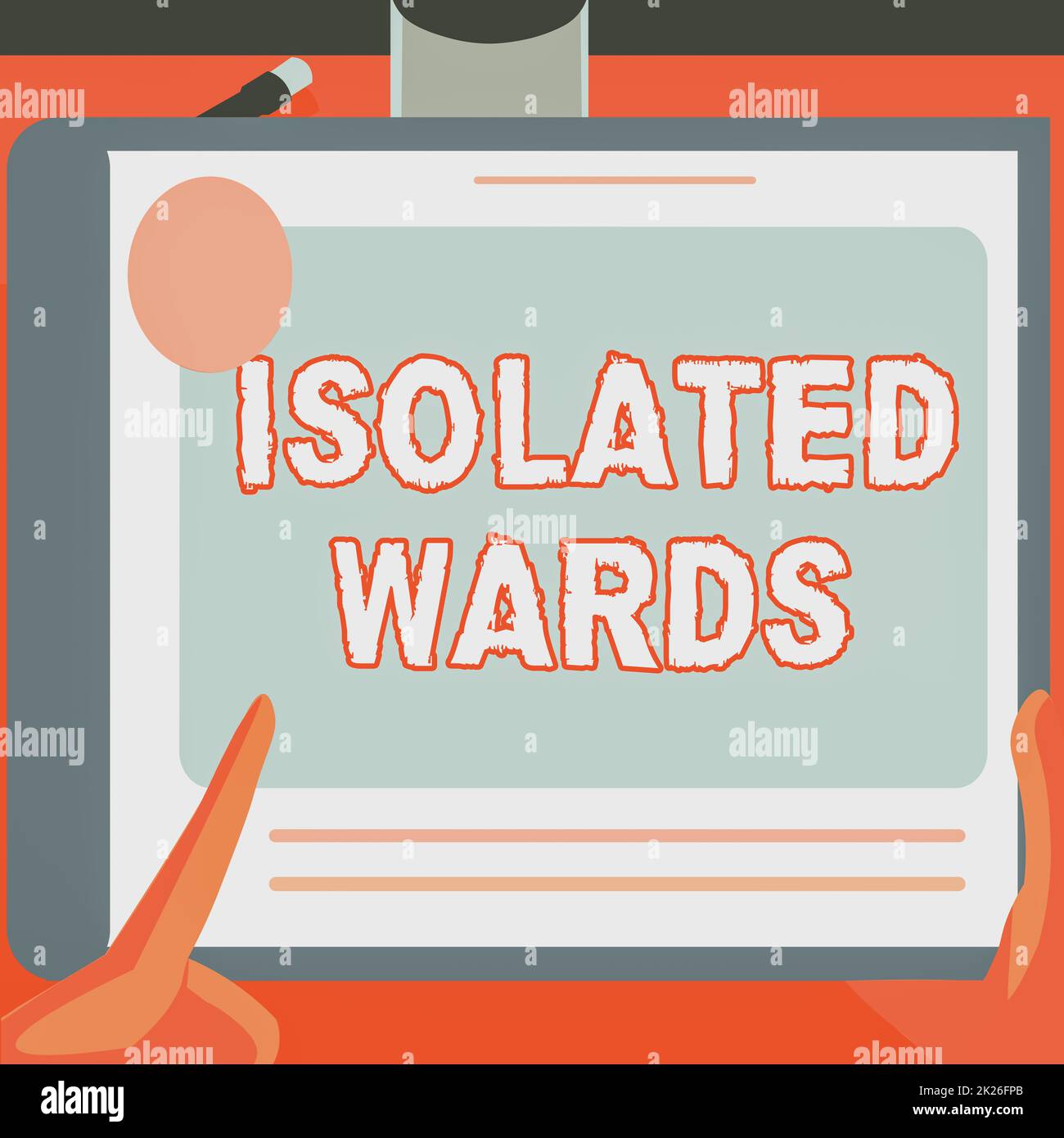 Writing displaying text Isolated Wards. Internet Concept Secluded away ...