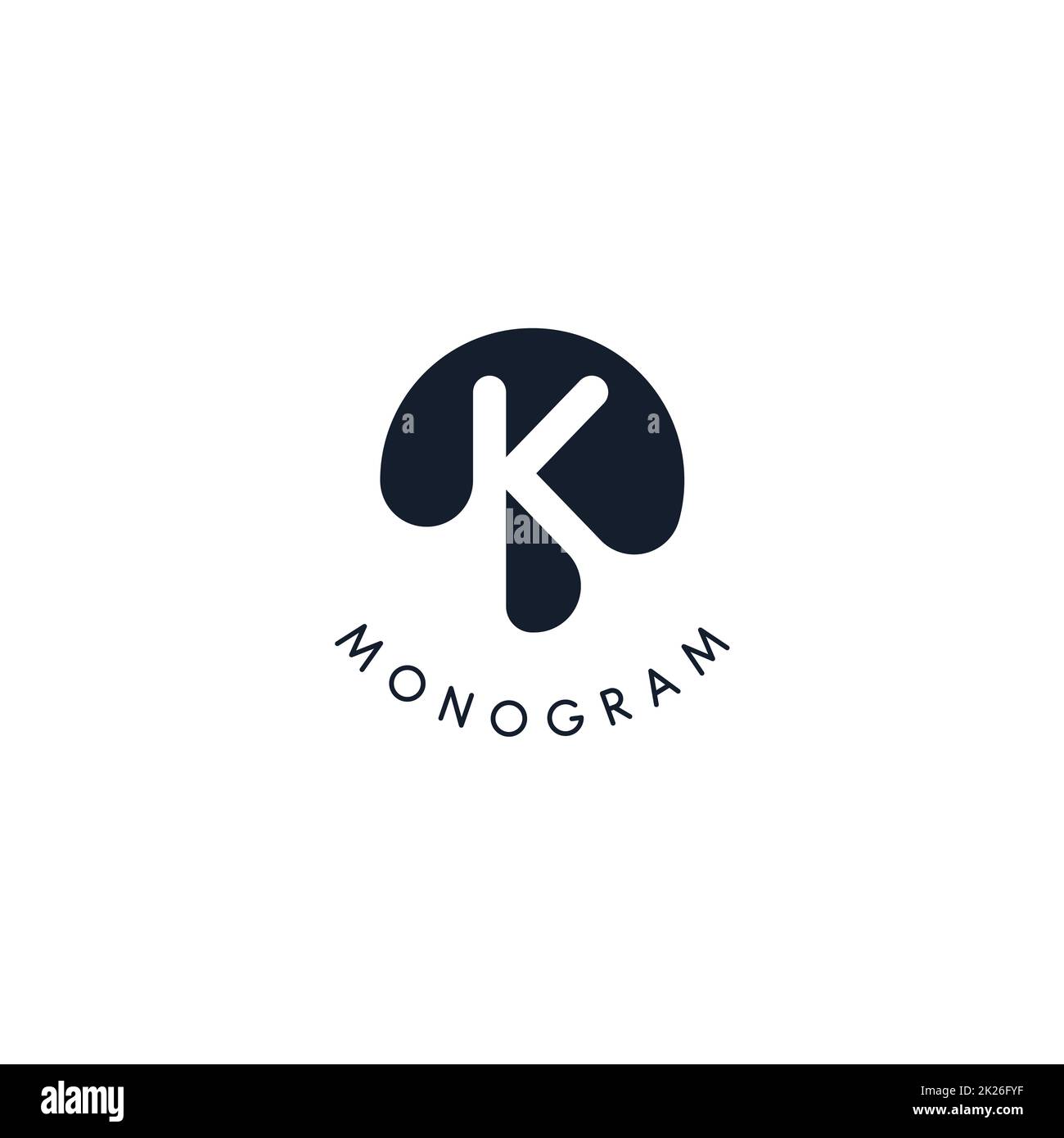 Circle Monogram K