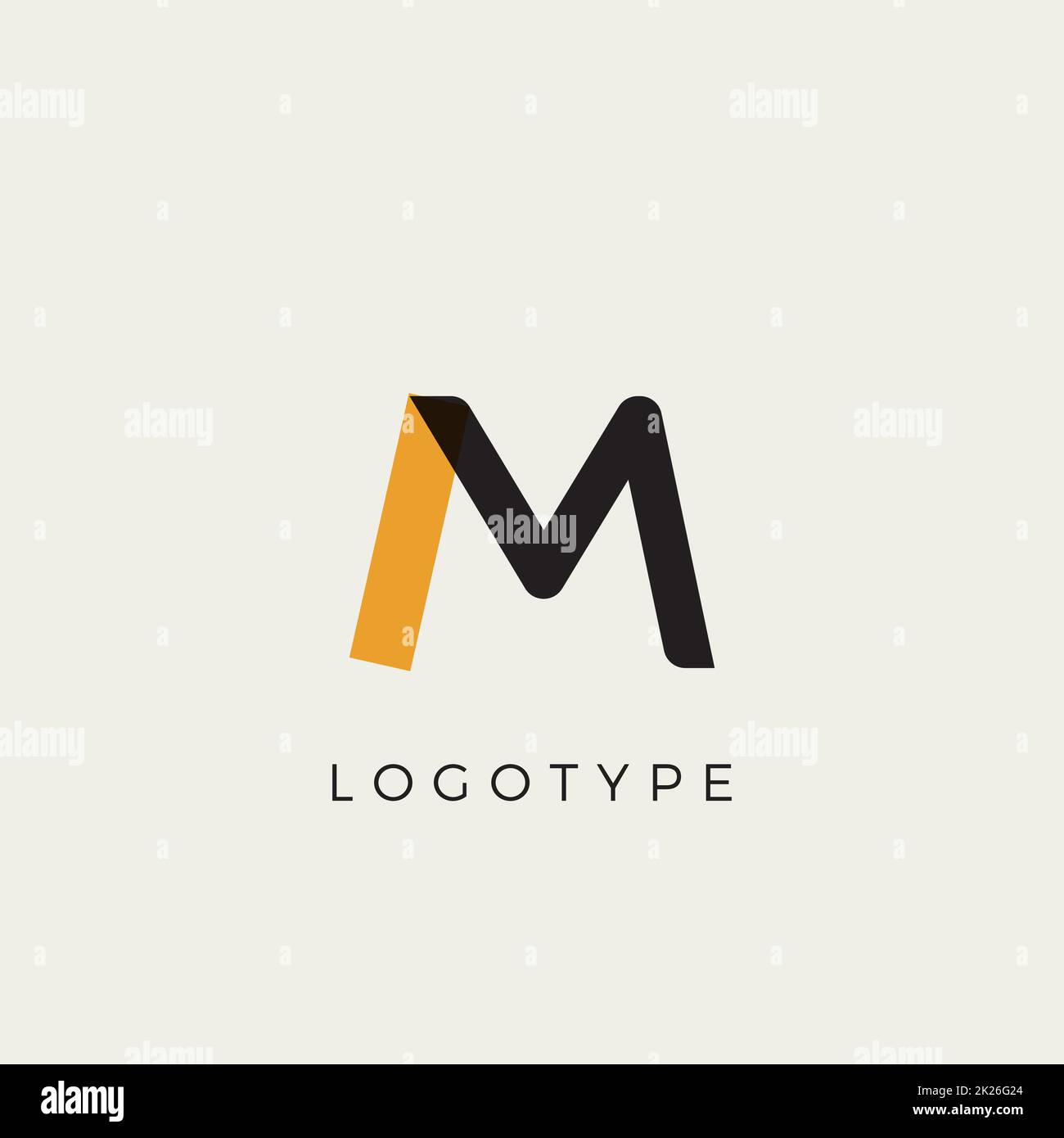 Creative letter M for logo and monogram. Minimal artistic style letter ...