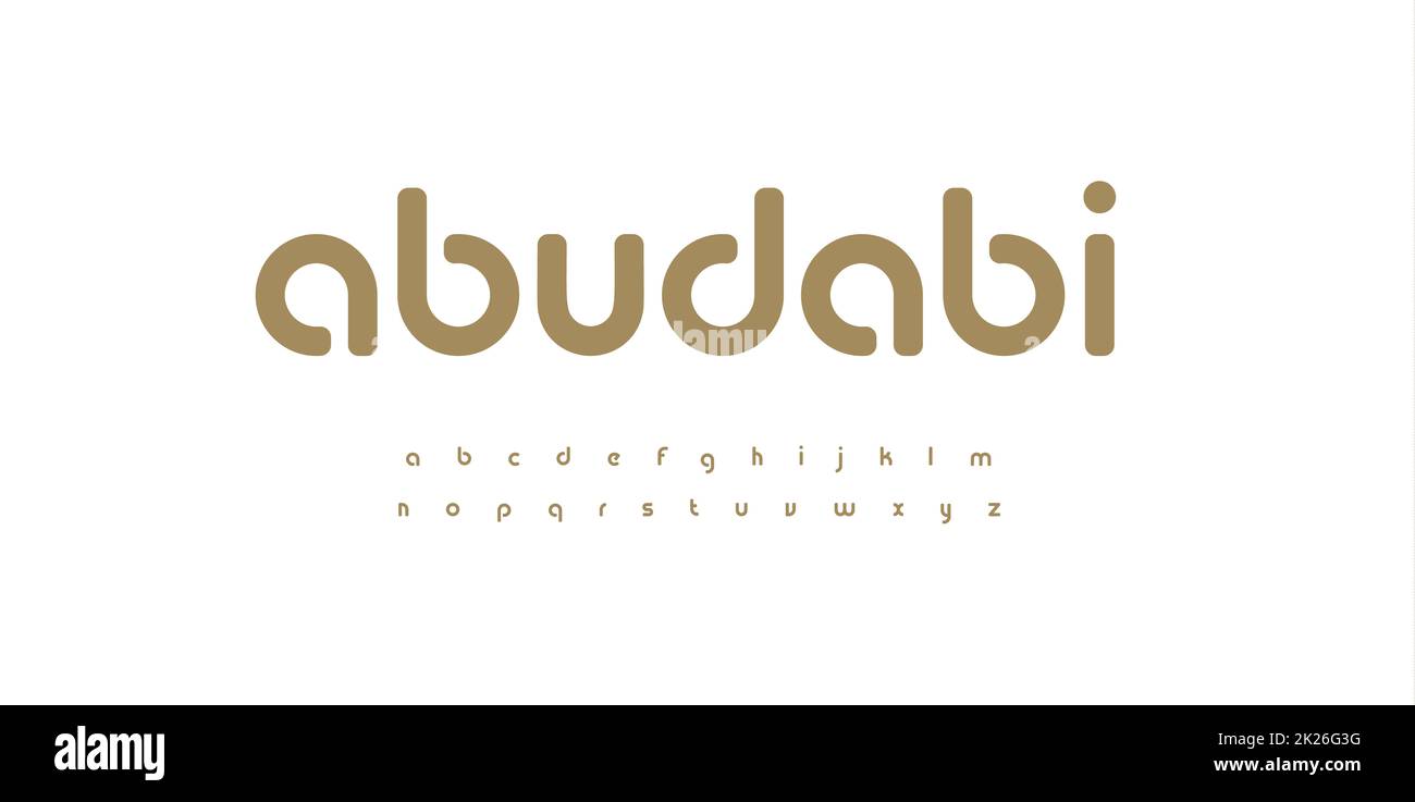 Minimal elegant font lowercase alphabet. Rounded angles letter set ...