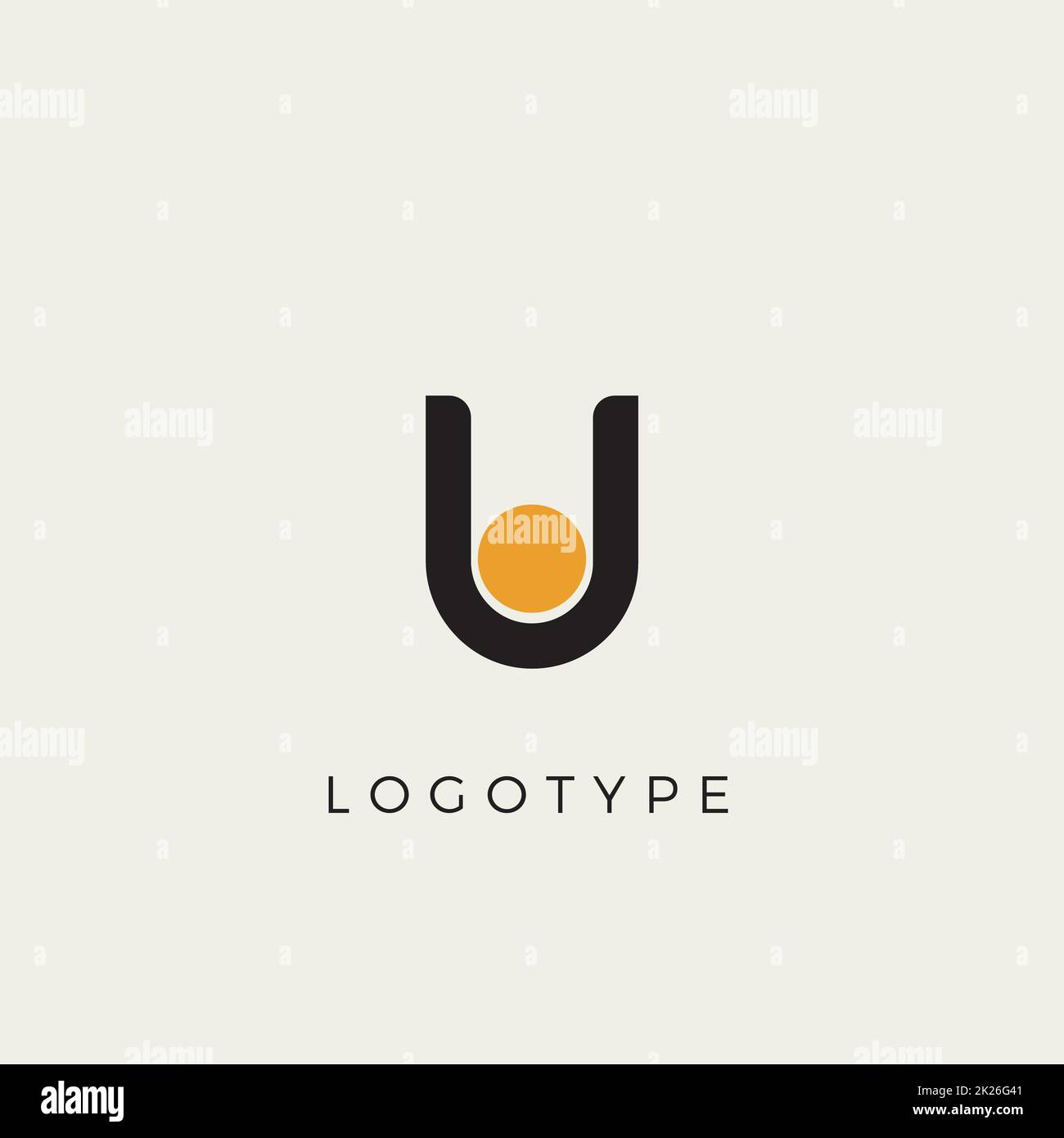 Creative letter U for logo and monogram. Minimal artistic style letter ...