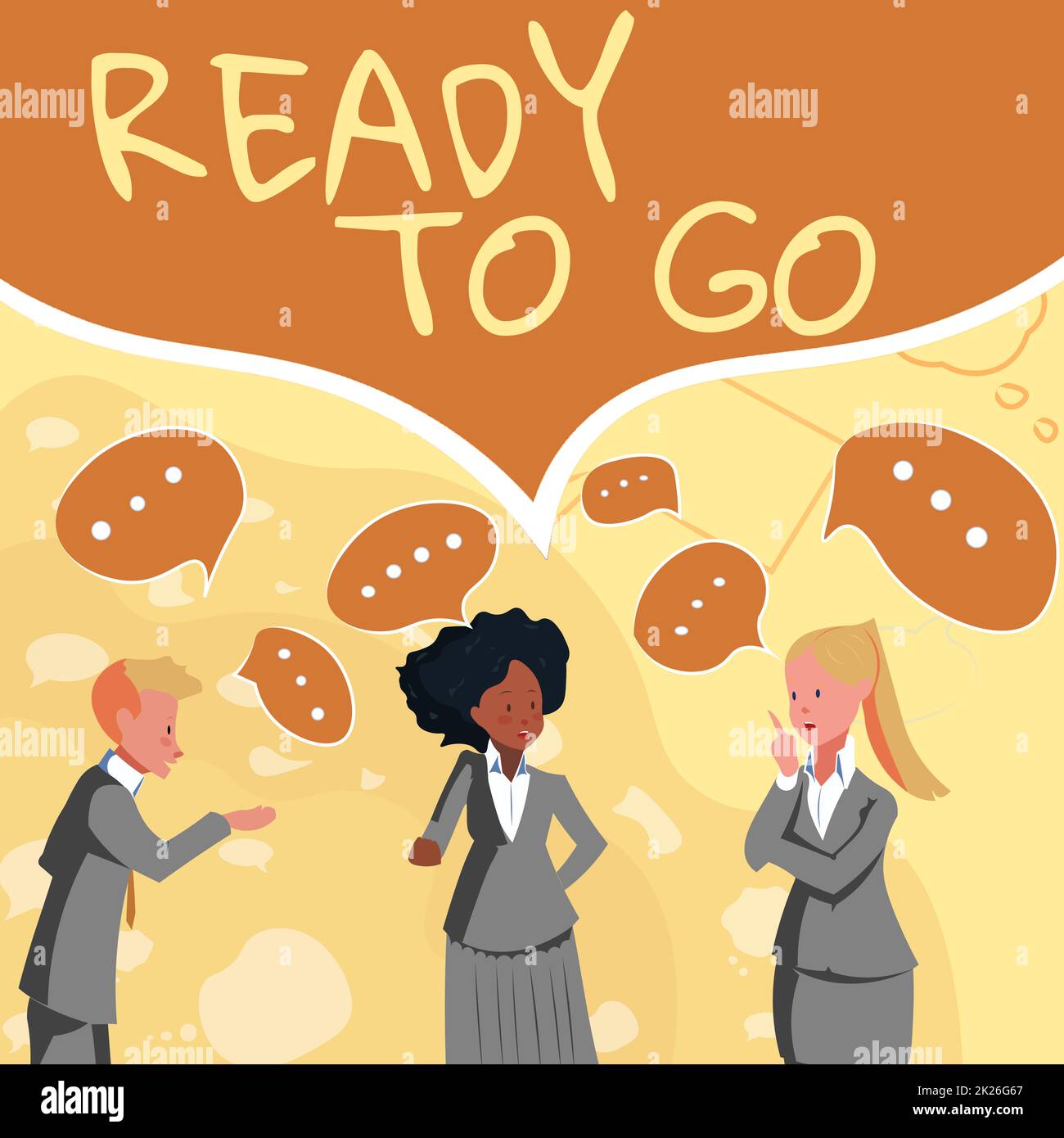 Text caption presenting Ready To Go. Conceptual photo prepared and ...